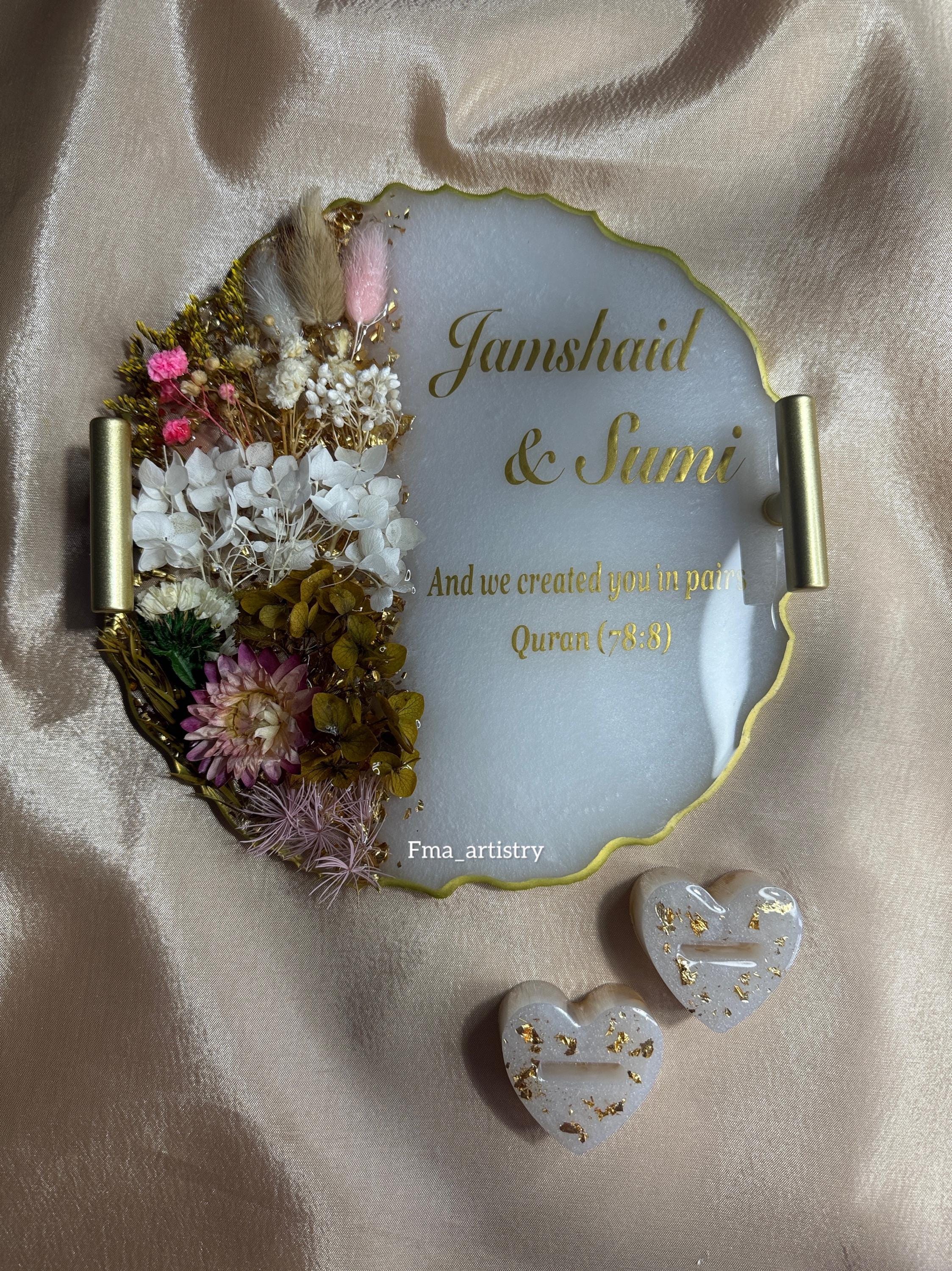 Custom Resin Ring Tray: Personalized Wedding Nikkah Gift - Etsy