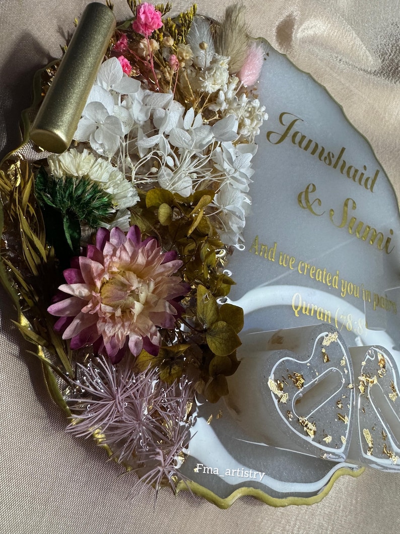 Custom Resin Ring Tray: Personalized Wedding Nikkah Gift - Etsy