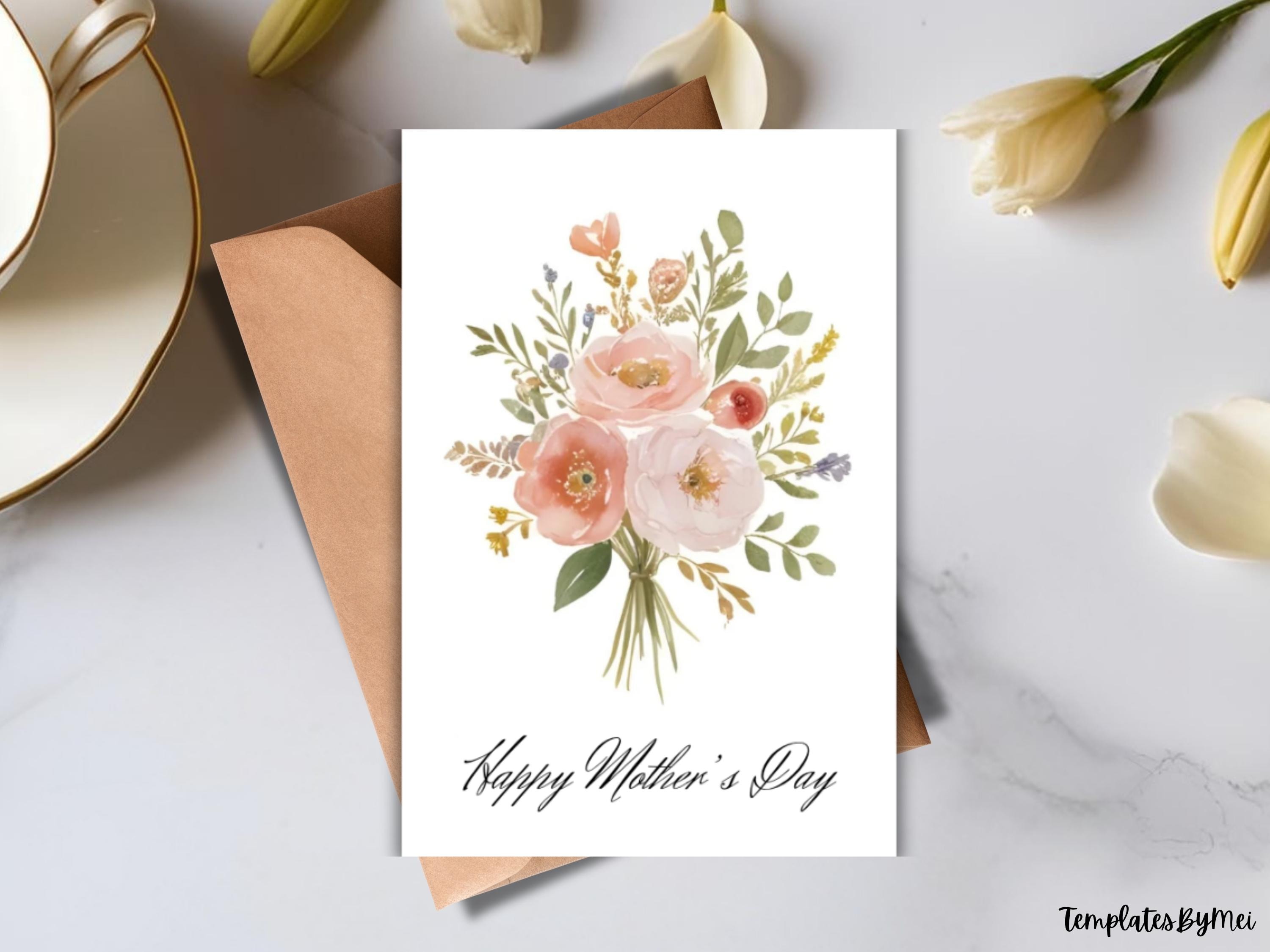 Mothers Day Card Printable, Digital Download Greeting Card, Happy ...