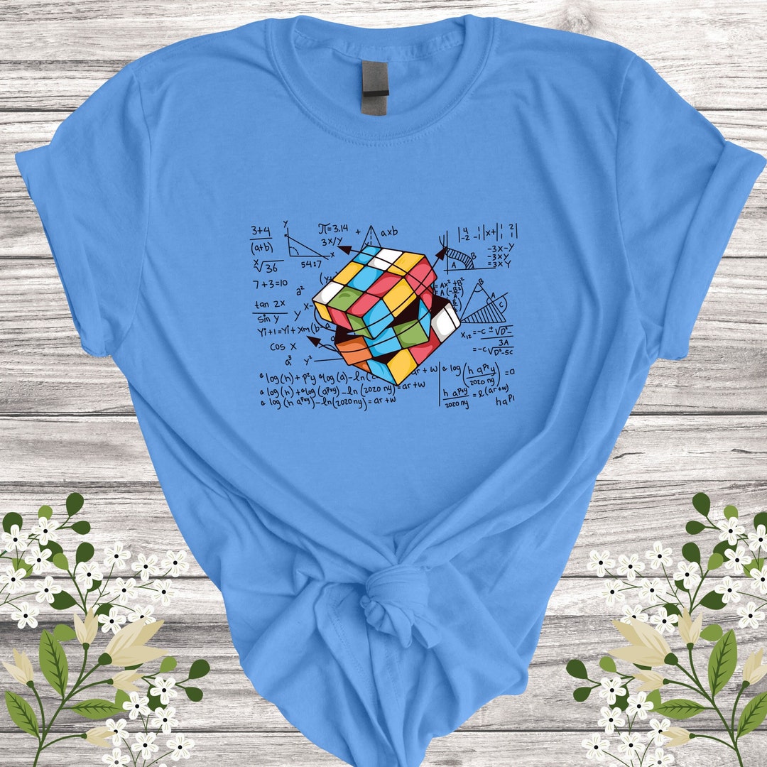Colorful Rubik's Cube Shirt, Cube Game Math T-shirt, Rubik's Solve ...