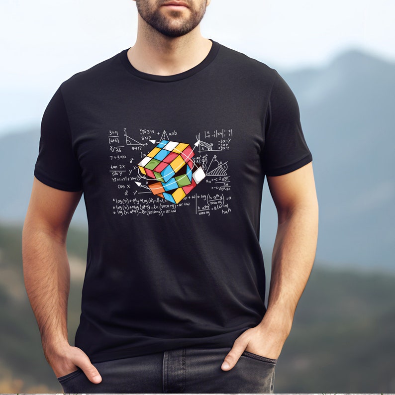 Colorful Rubik's Cube Shirt, Cube Game Math T-shirt, Rubik's Solve ...