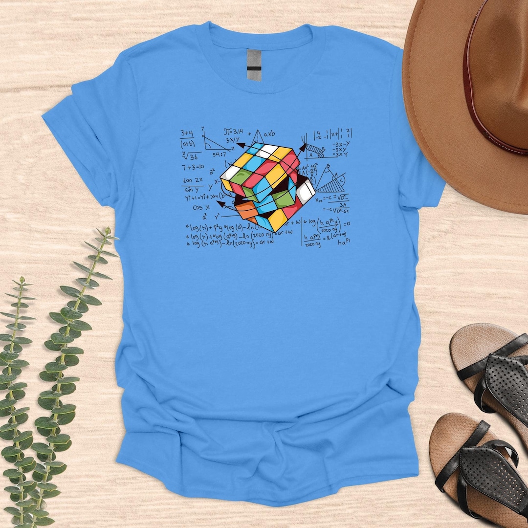 Colorful Rubik's Cube Shirt, Cube Game Math T-shirt, Rubik's Solve ...