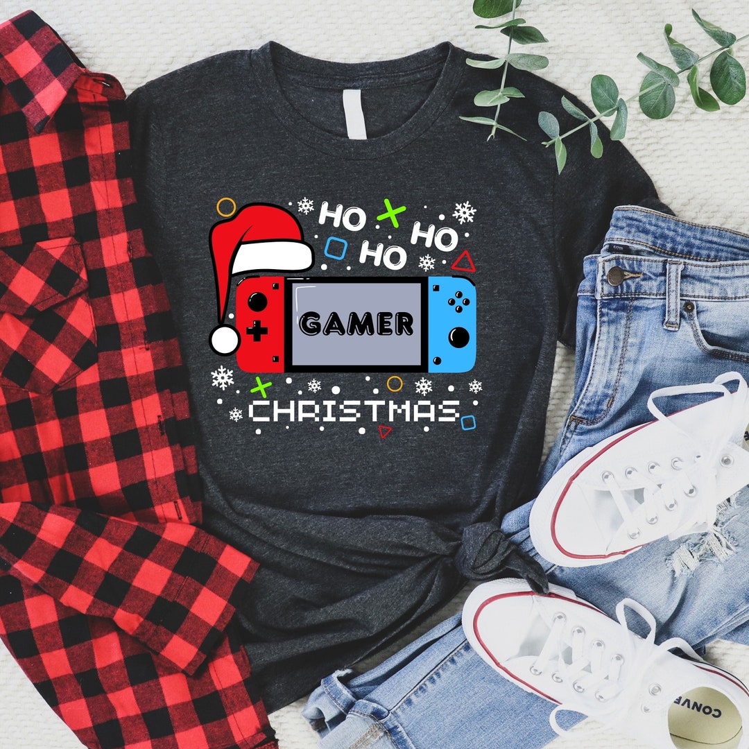 Ho Ho Ho Gamer Sweatshirt Gaming T-shirt Christmas Games - Etsy