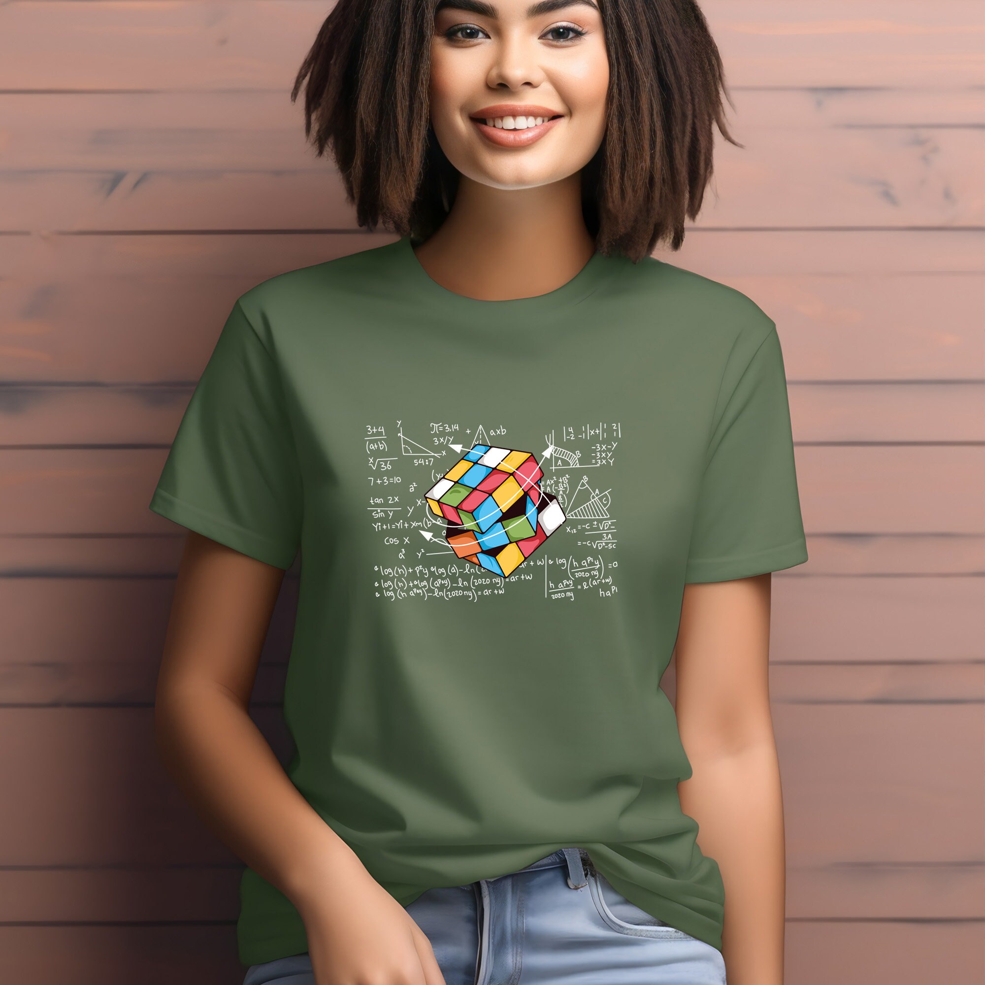 Colorful Rubik's Cube Shirt, Cube Game Math T-shirt, Rubik's Solve ...