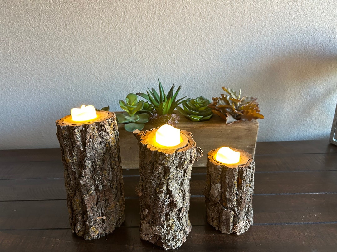 3 Tea Light Candle Holders With LED Lights - Etsy