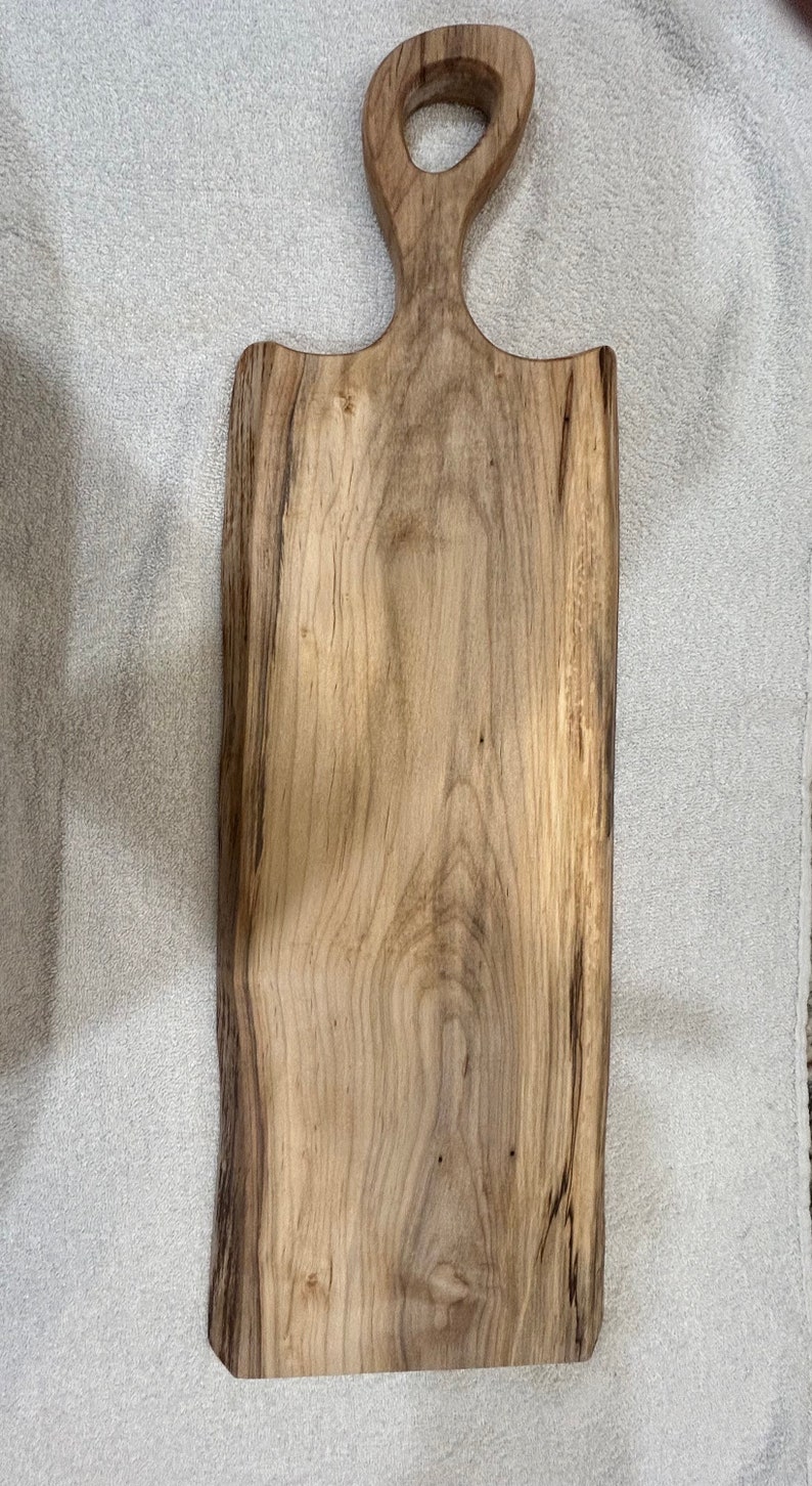 High Character Maple Charcuterie Board With Handle / Serving Tray ...