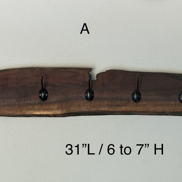 Live Edge Coat Rack - Etsy