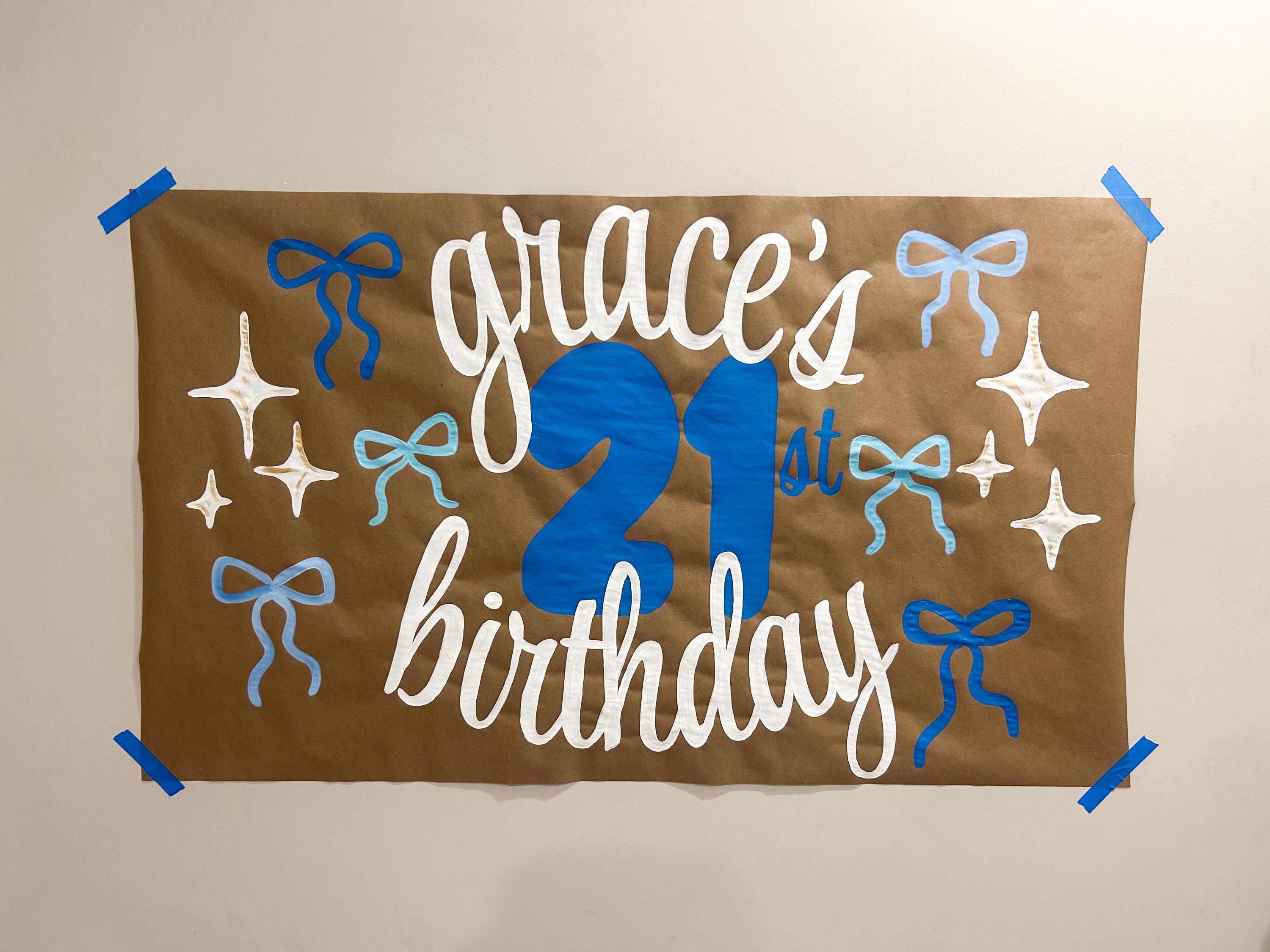 Birthday Painted Banner! | Butcher Paper Banner | Birthday Brown Paper ...