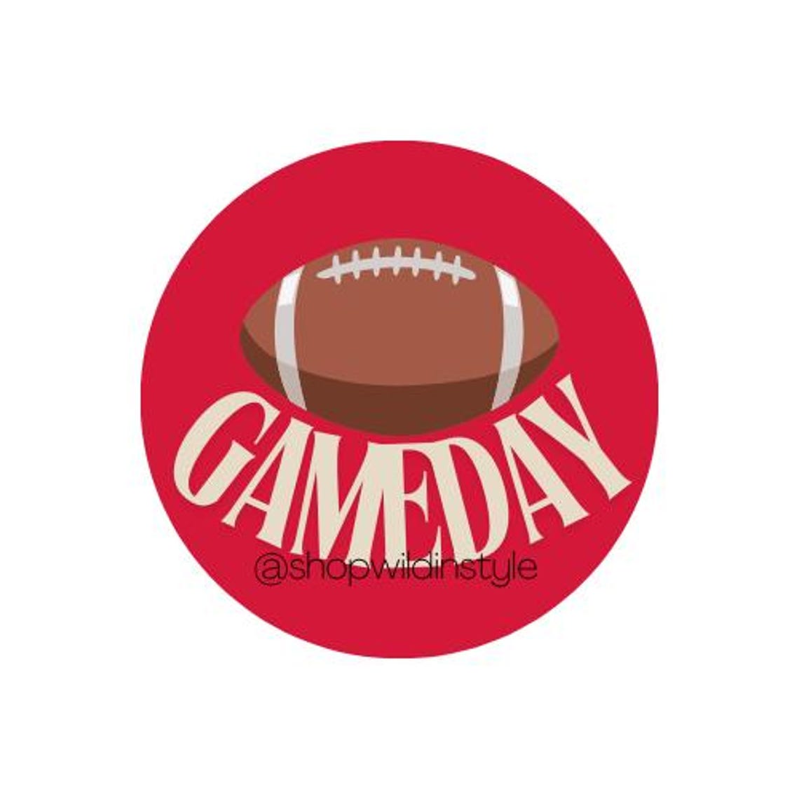 Customizable Gameday Football Button | Gameday Button | Tailgate Button ...
