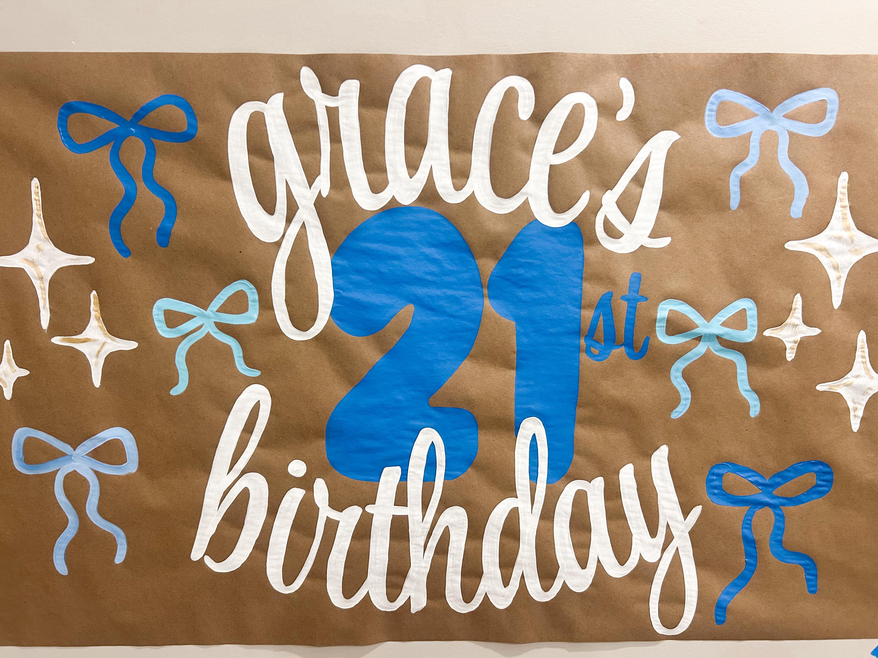 Birthday Painted Banner! | Butcher Paper Banner | Birthday Brown Paper ...