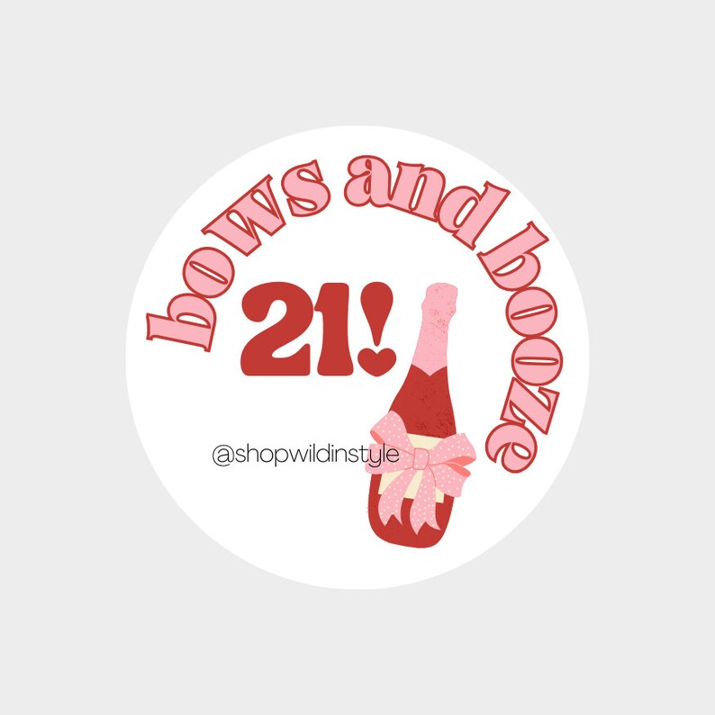 Bows and Booze Button! - Etsy