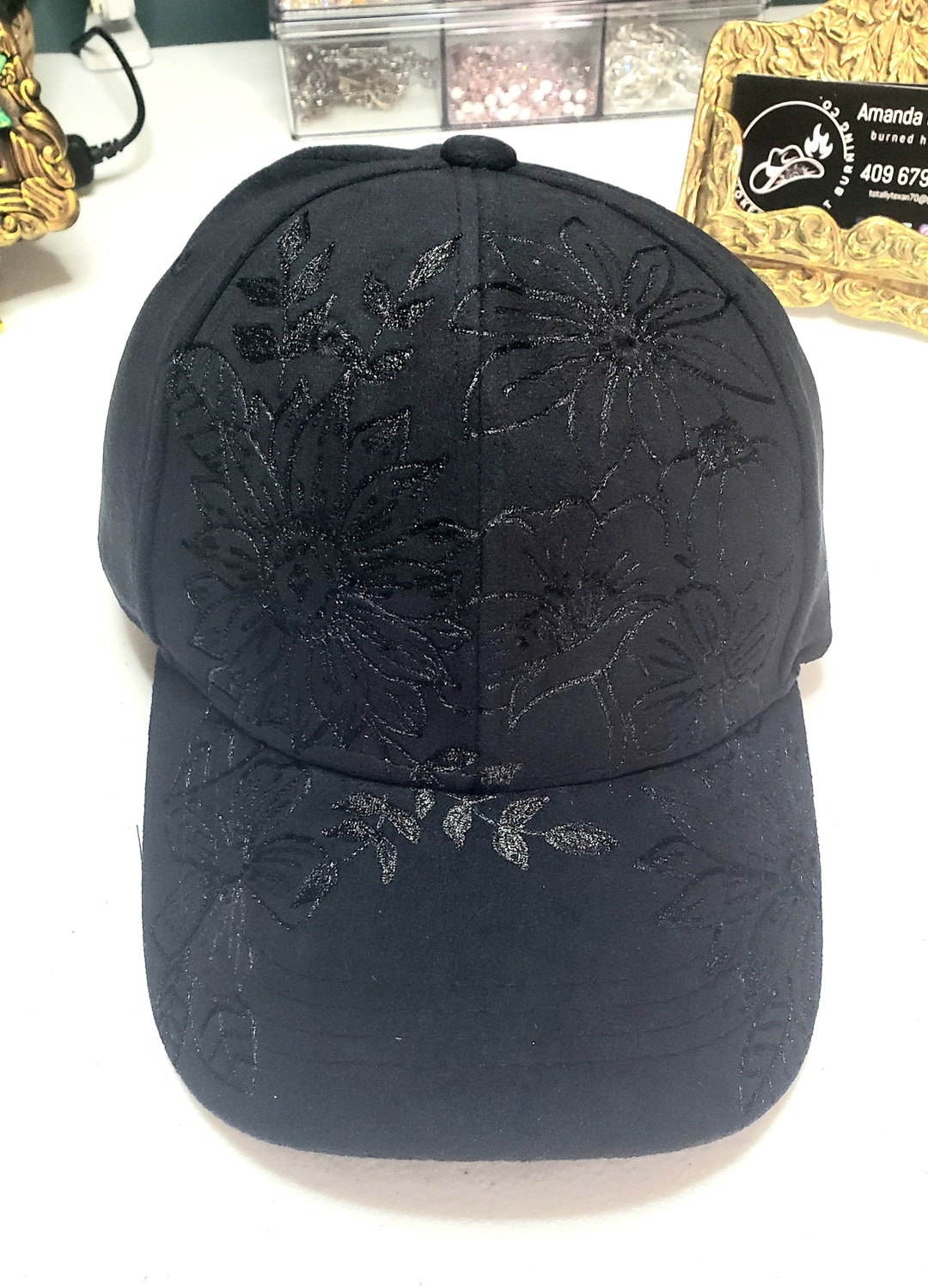 Monochromatic Black Ball Cap - Etsy