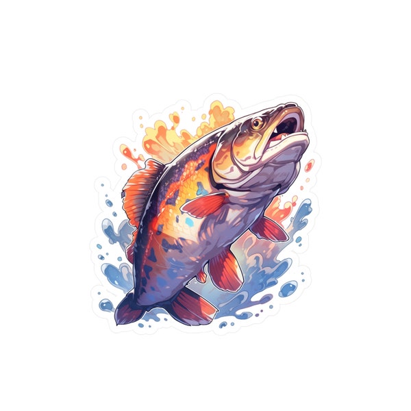 Angry Fish Decal - Etsy