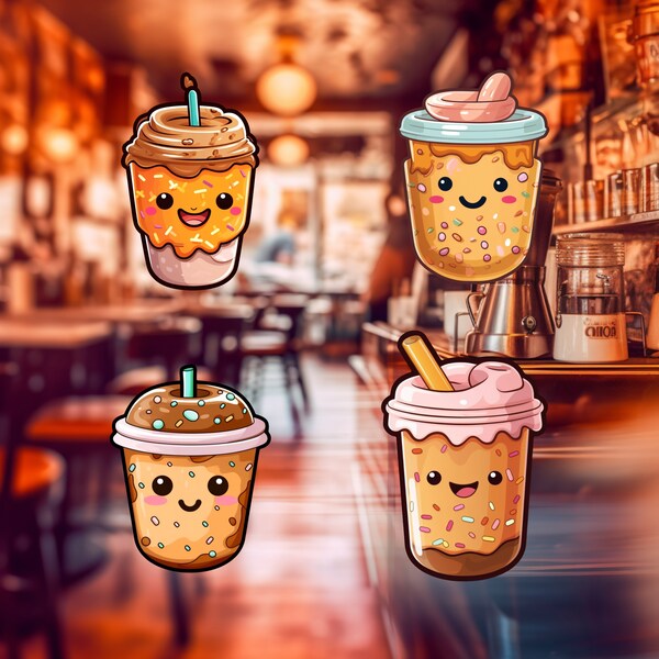 Cute Coffee Stickers - Etsy