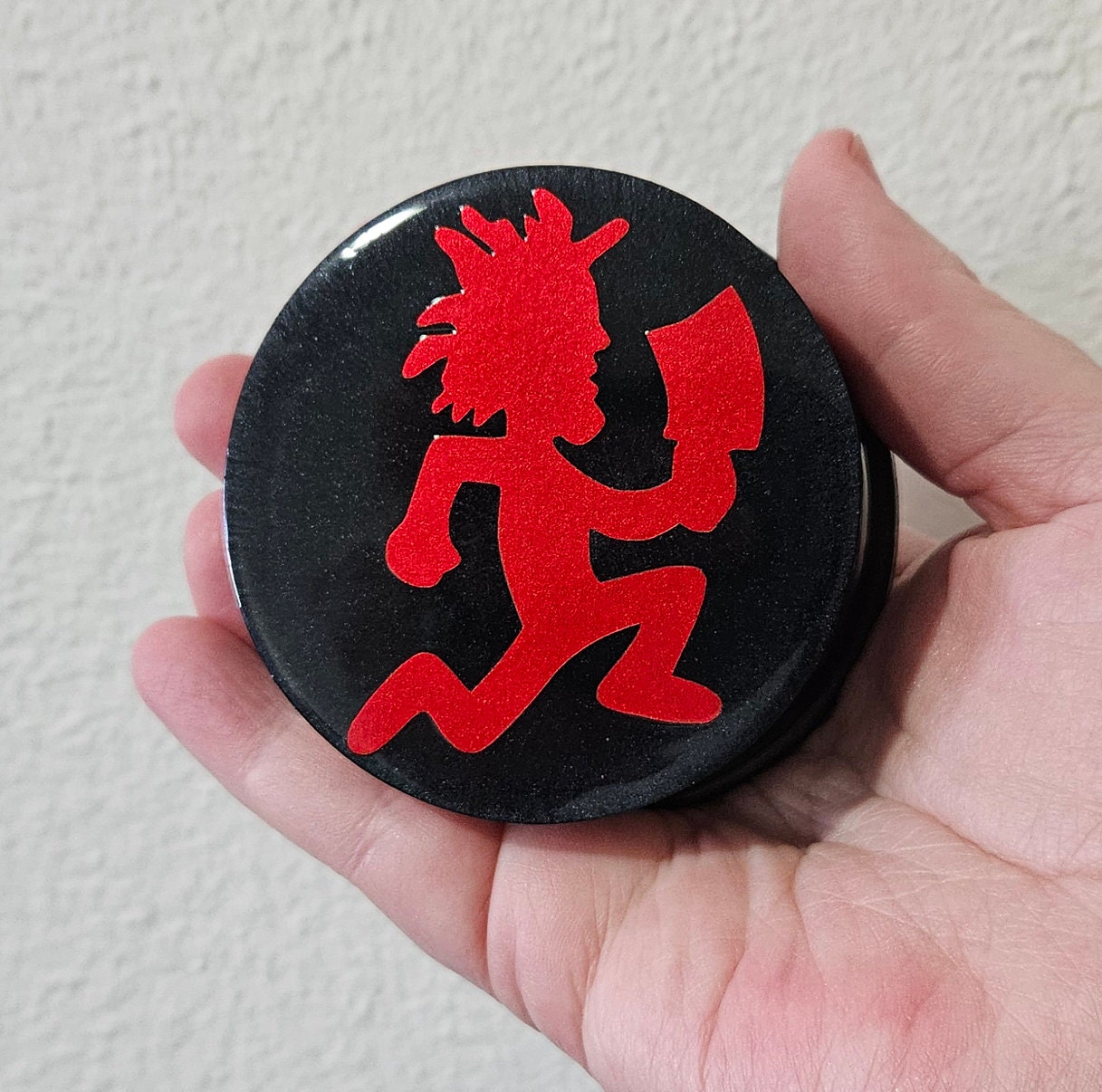 Juggalo Hatchetman Black and Red Glitter Grinder - Etsy