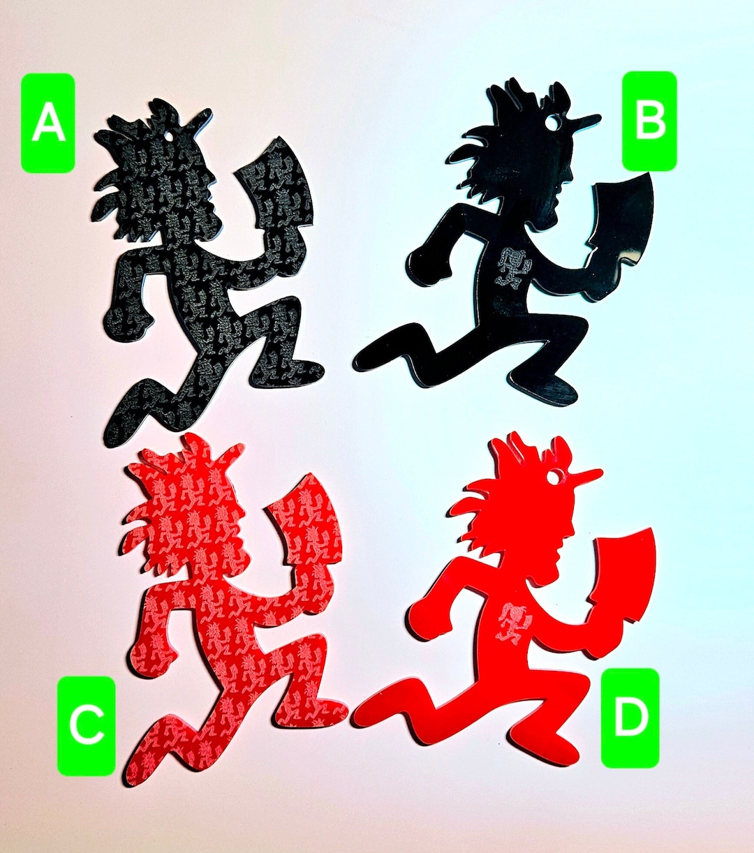 Hatchetman Juggalo Black and Red Acrylic Pendant Ornament Keyring ...