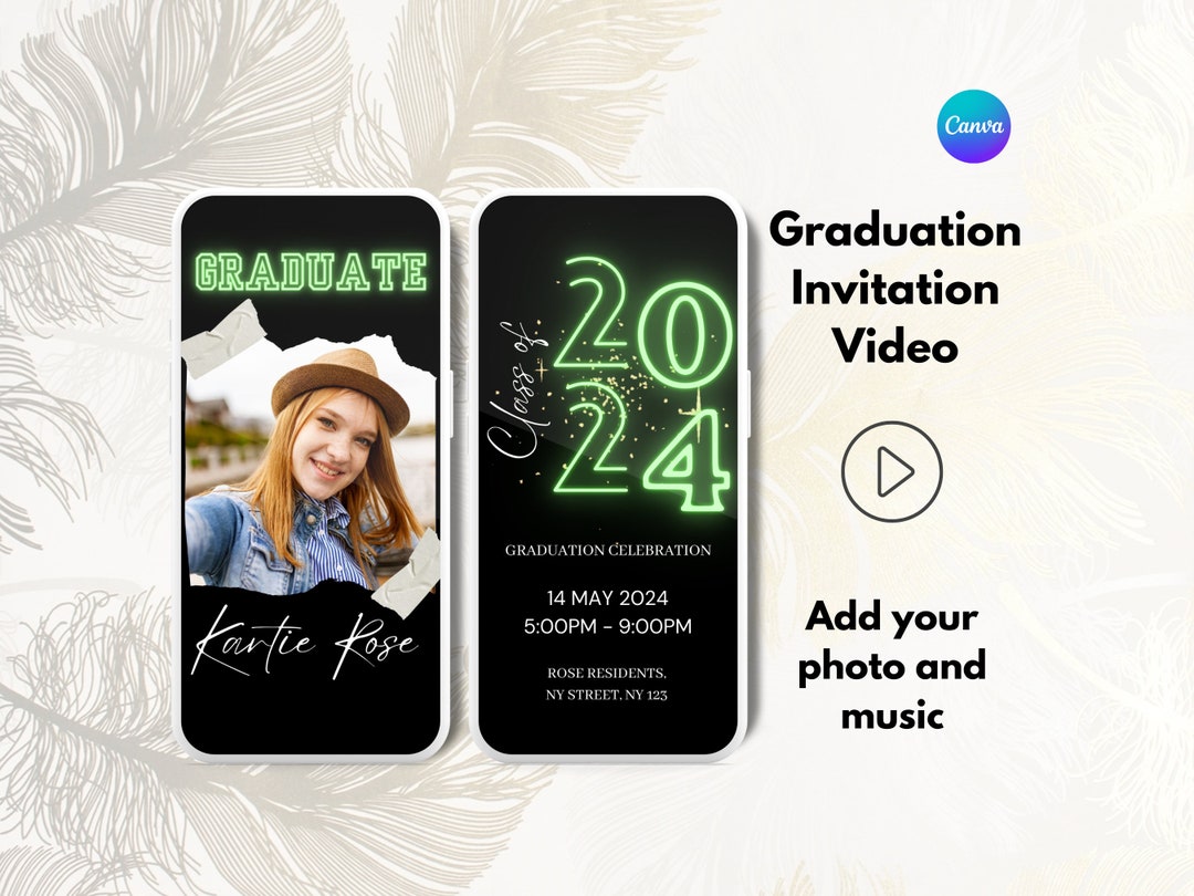 Modern Graduation Invitations Template, Graduation Party Invitation ...