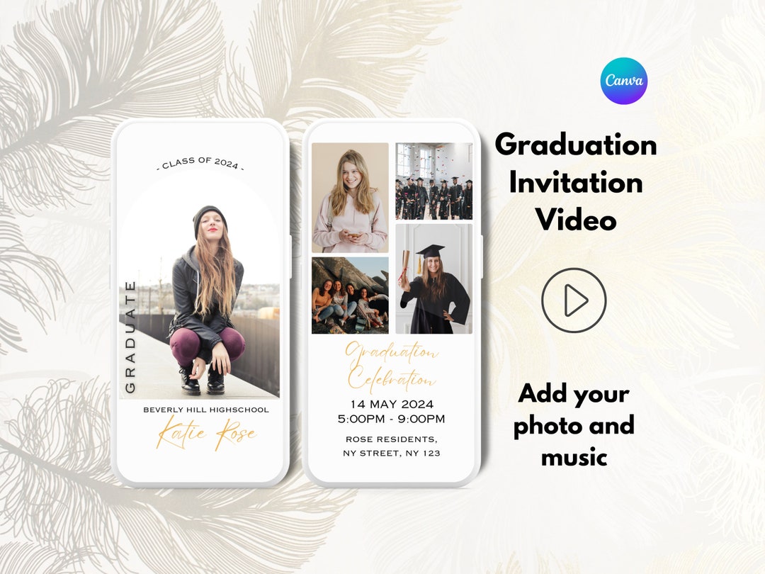Modern Graduation Invitations Template, Graduation Party Invitation ...