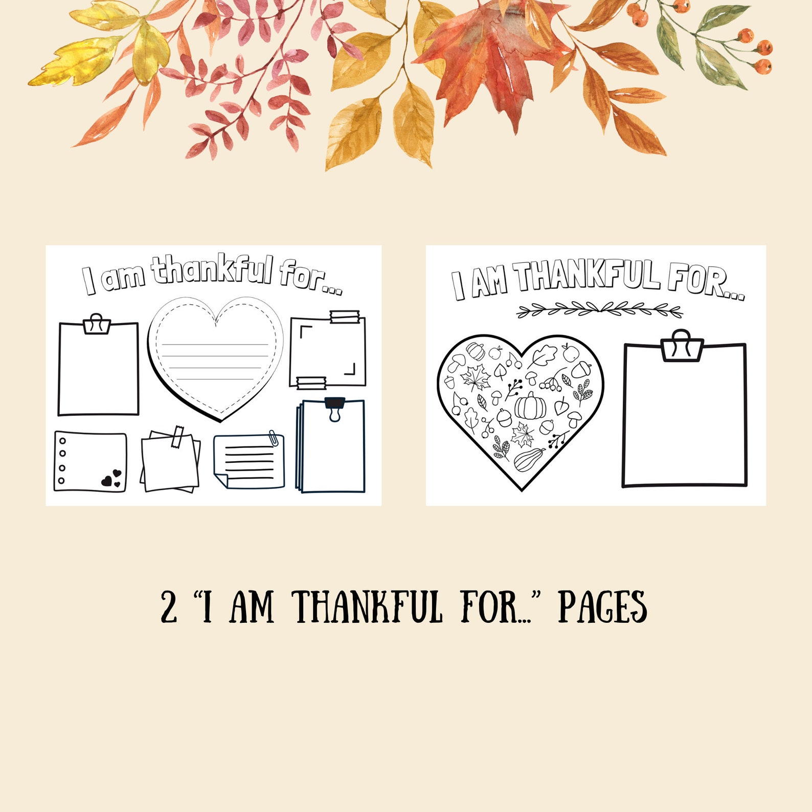 Thanksgiving Activity Printable, Thanksgiving Coloring, I Am Thankful ...