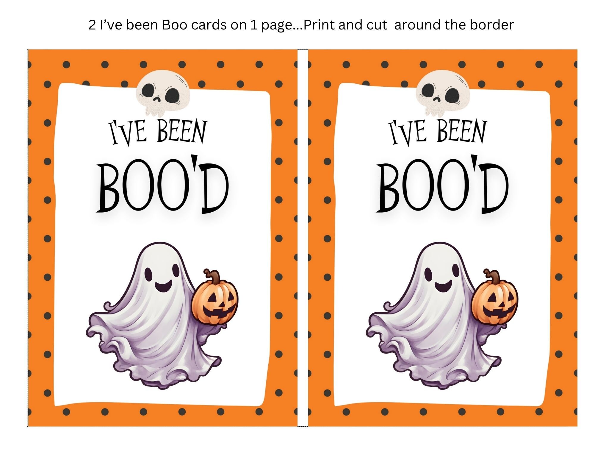 You've Been Boo'd Card, I’ve Been Boo’d Sign, Boo Your Friends ...