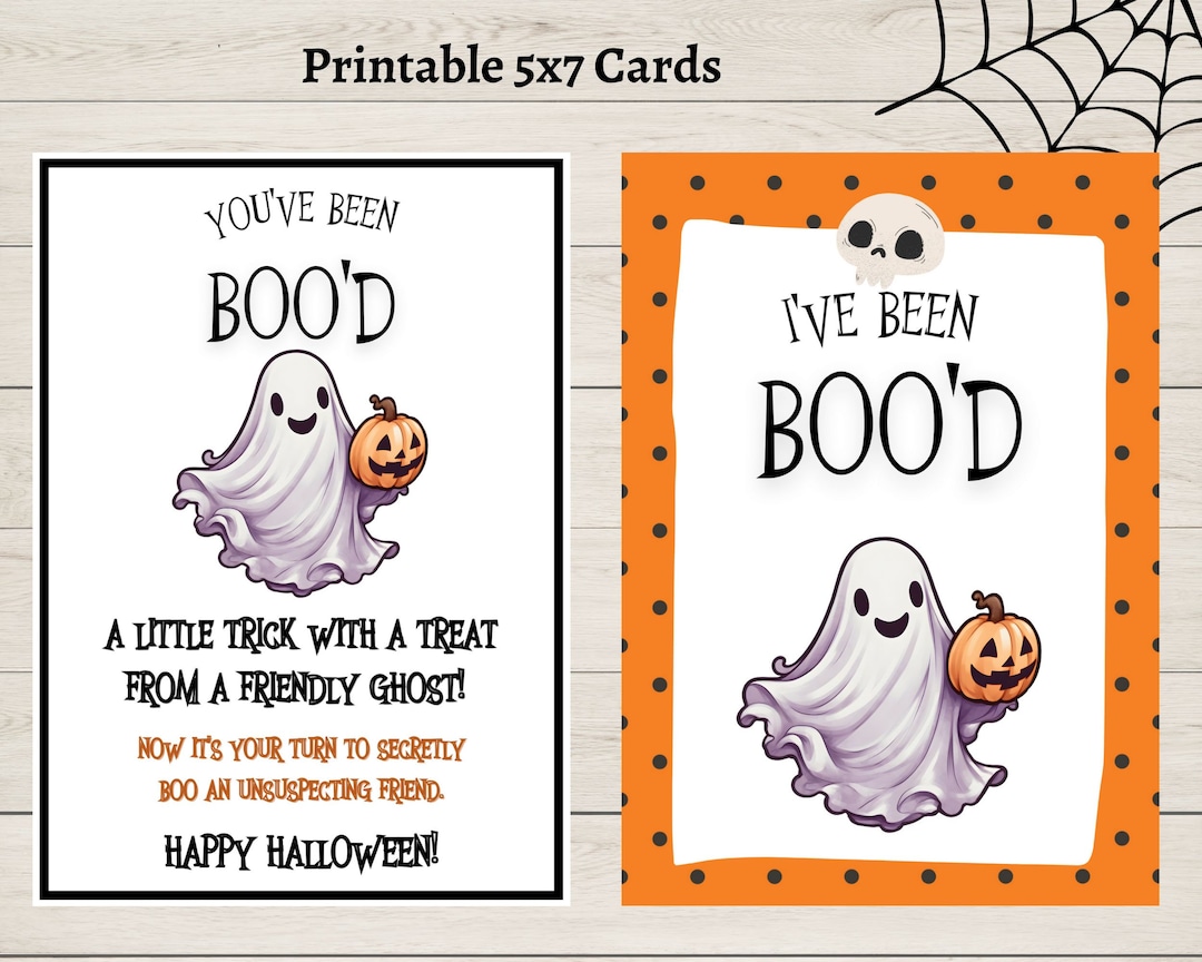 You've Been Boo'd Card, I’ve Been Boo’d Sign, Boo Your Friends ...
