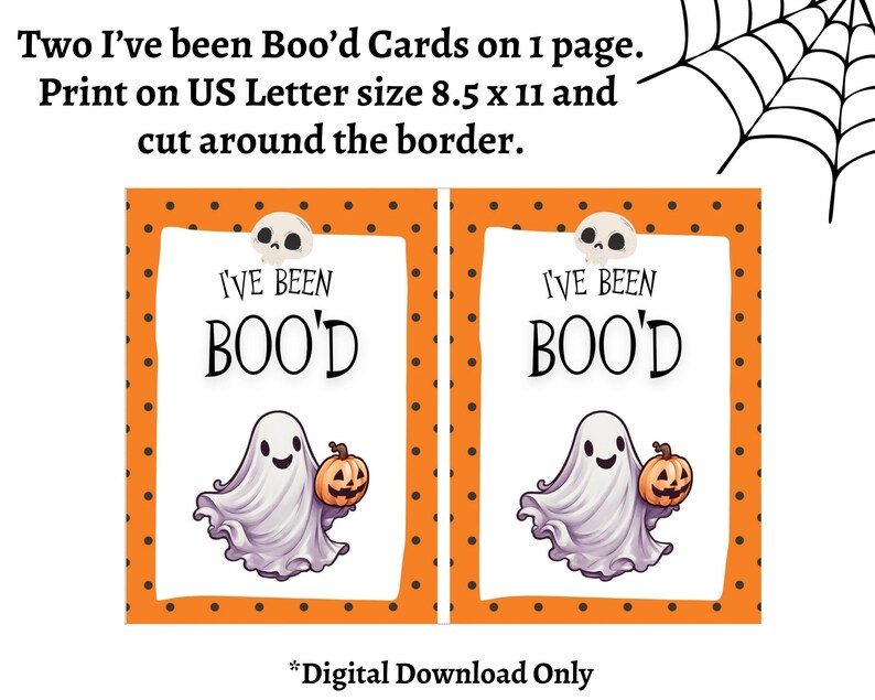 You've Been Boo'd Card, I’ve Been Boo’d Sign, Boo Your Friends ...
