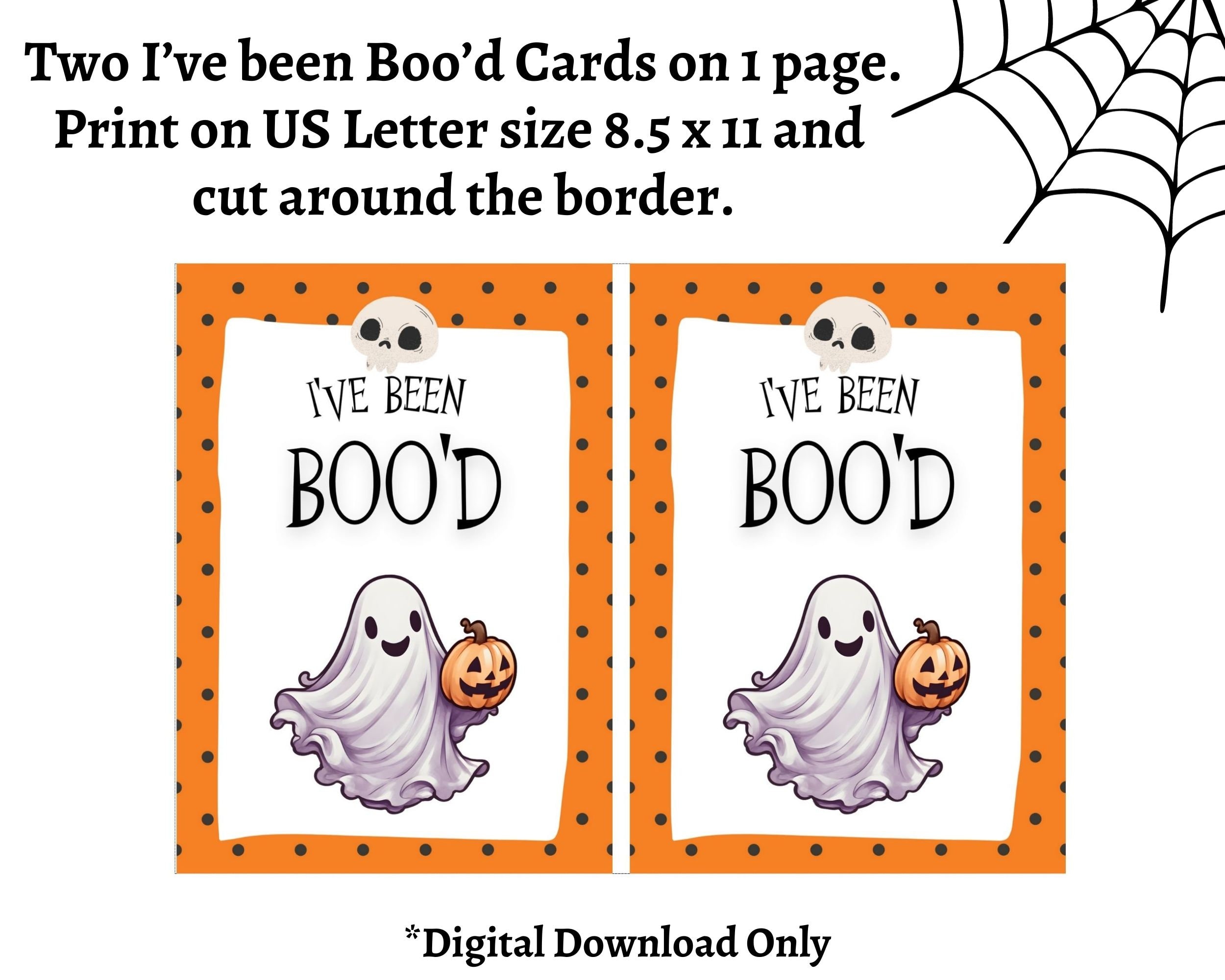 You've Been Boo'd Card, I’ve Been Boo’d Sign, Boo Your Friends ...