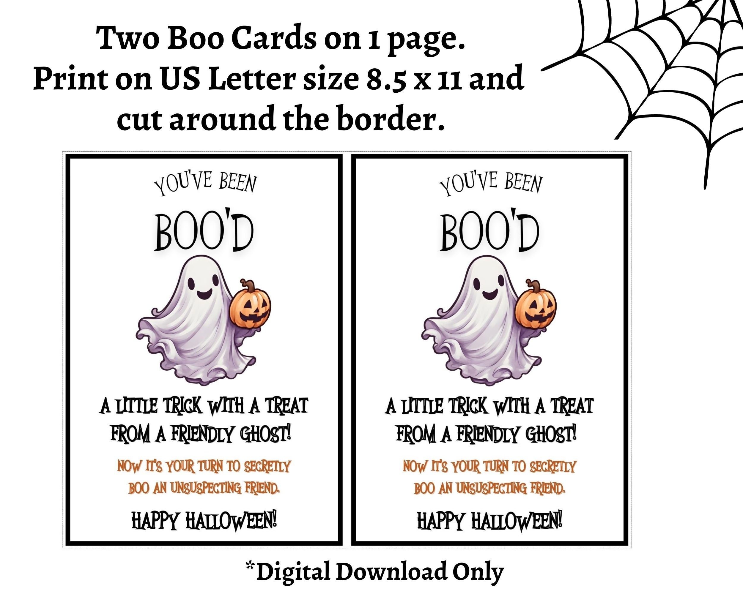 You've Been Boo'd Card, I’ve Been Boo’d Sign, Boo Your Friends ...