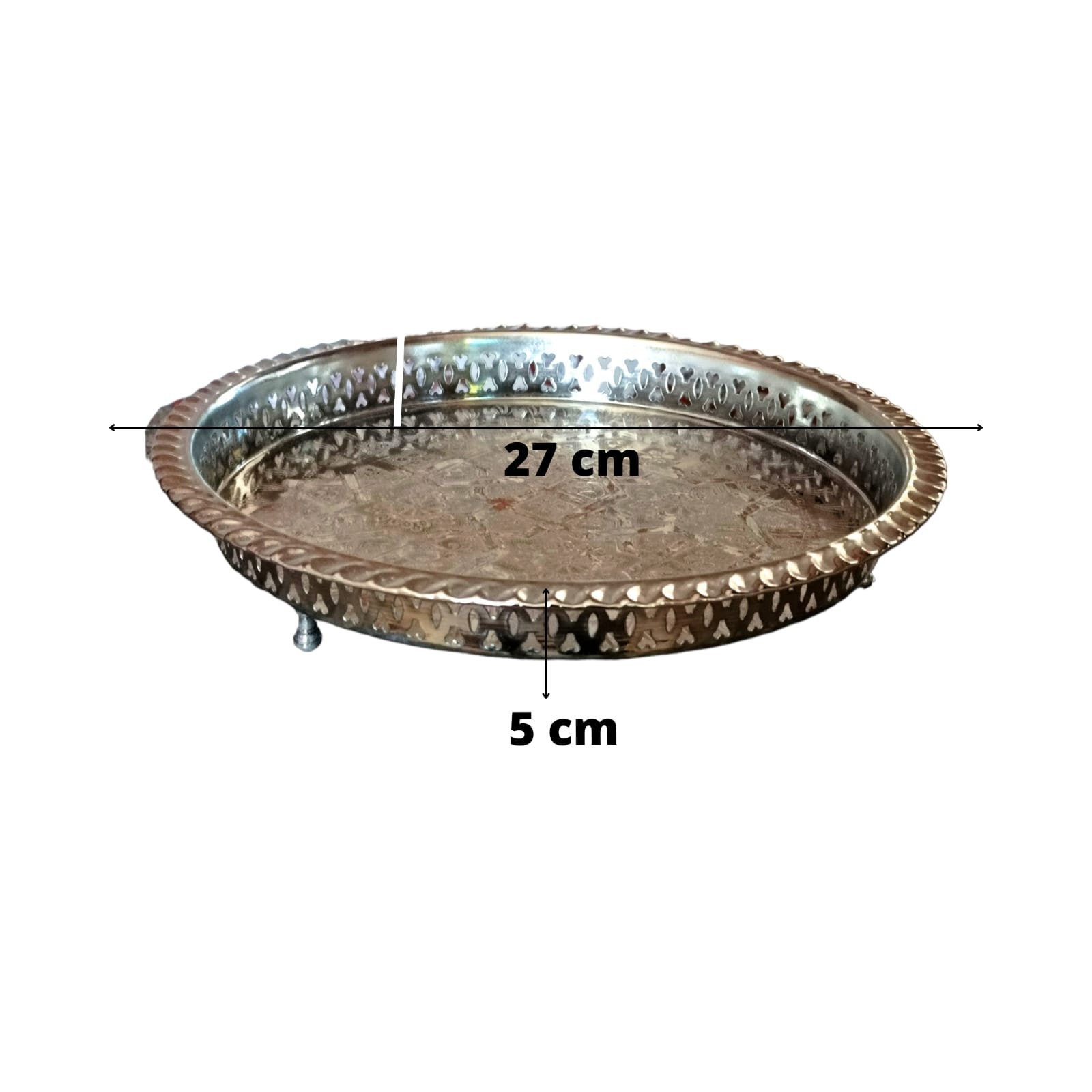 Handmade Moroccan Silver Tea Service Tray, Moroccan Craftsmanship - Etsy