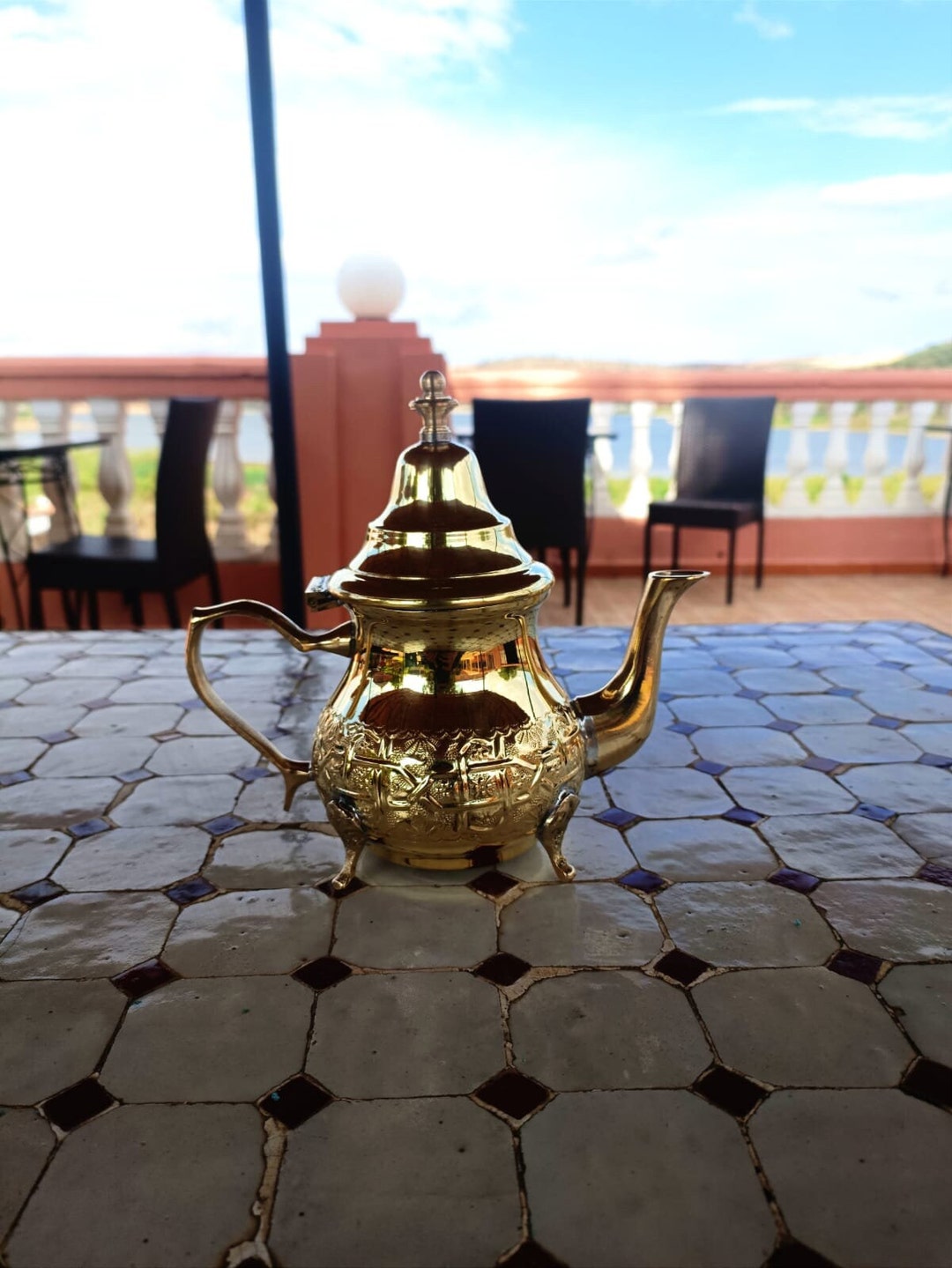 Traditional Moroccan Teapot Handmade in Brass, Moroccan Craftsmanship ...