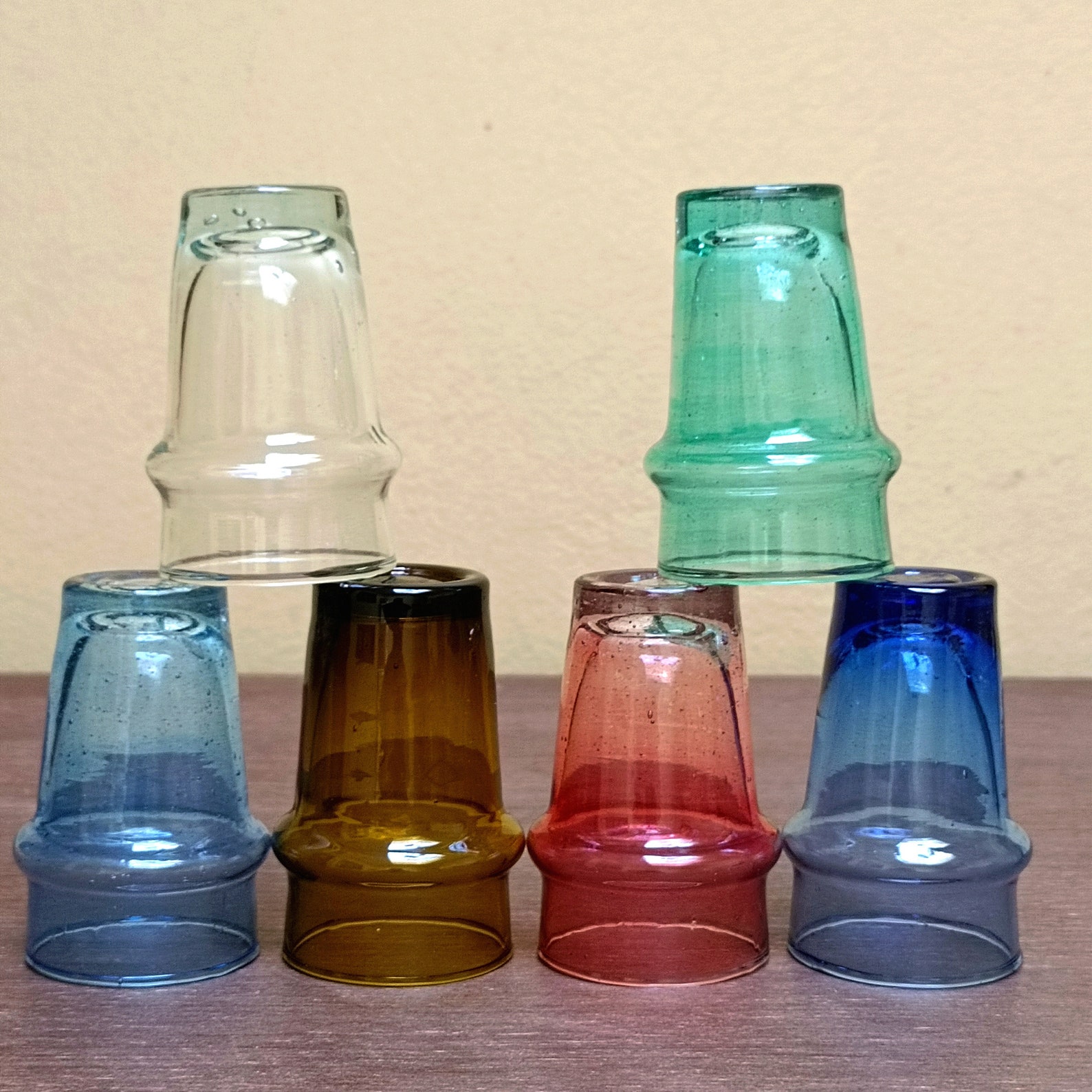 Set of 6 Colorful Moroccan Beldi Glasses for Serving Tea - Etsy