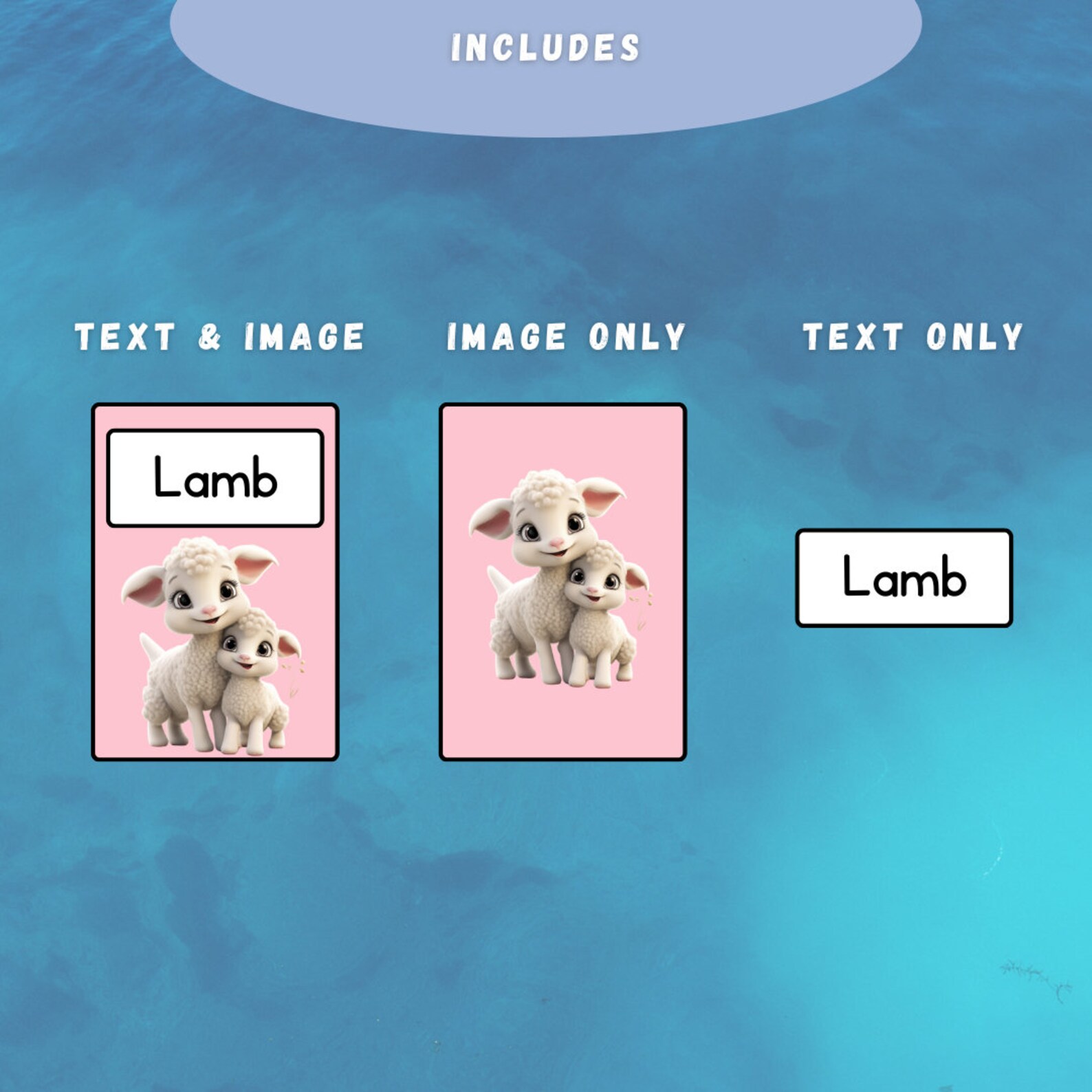 NOAH'S ARK ANIMAL Printable Flash Cards • 16 Animals • Flash Cards Pdf ...