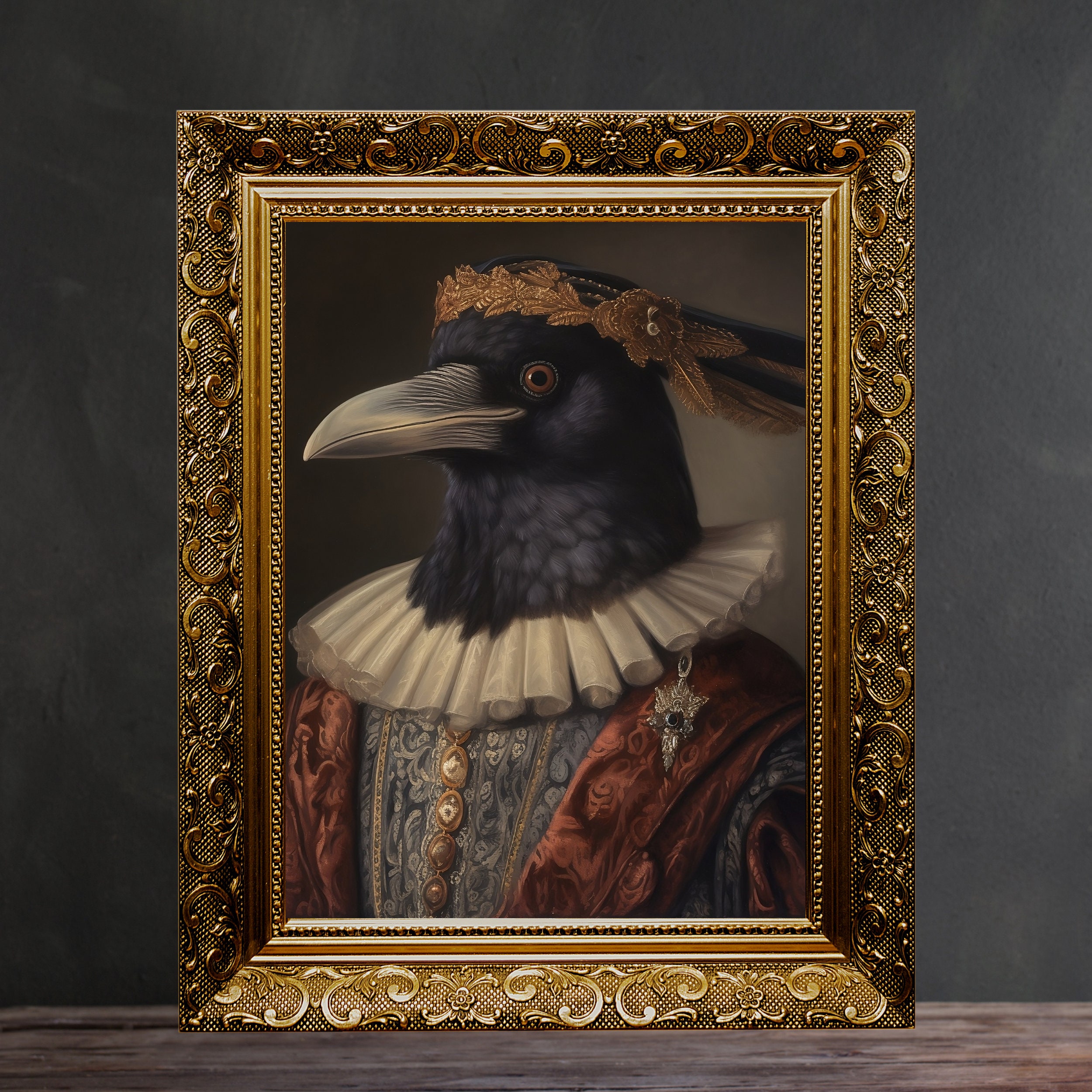 Gothic Renaissance Raven, Art Print, Vintage Poster, Art Poster Print ...