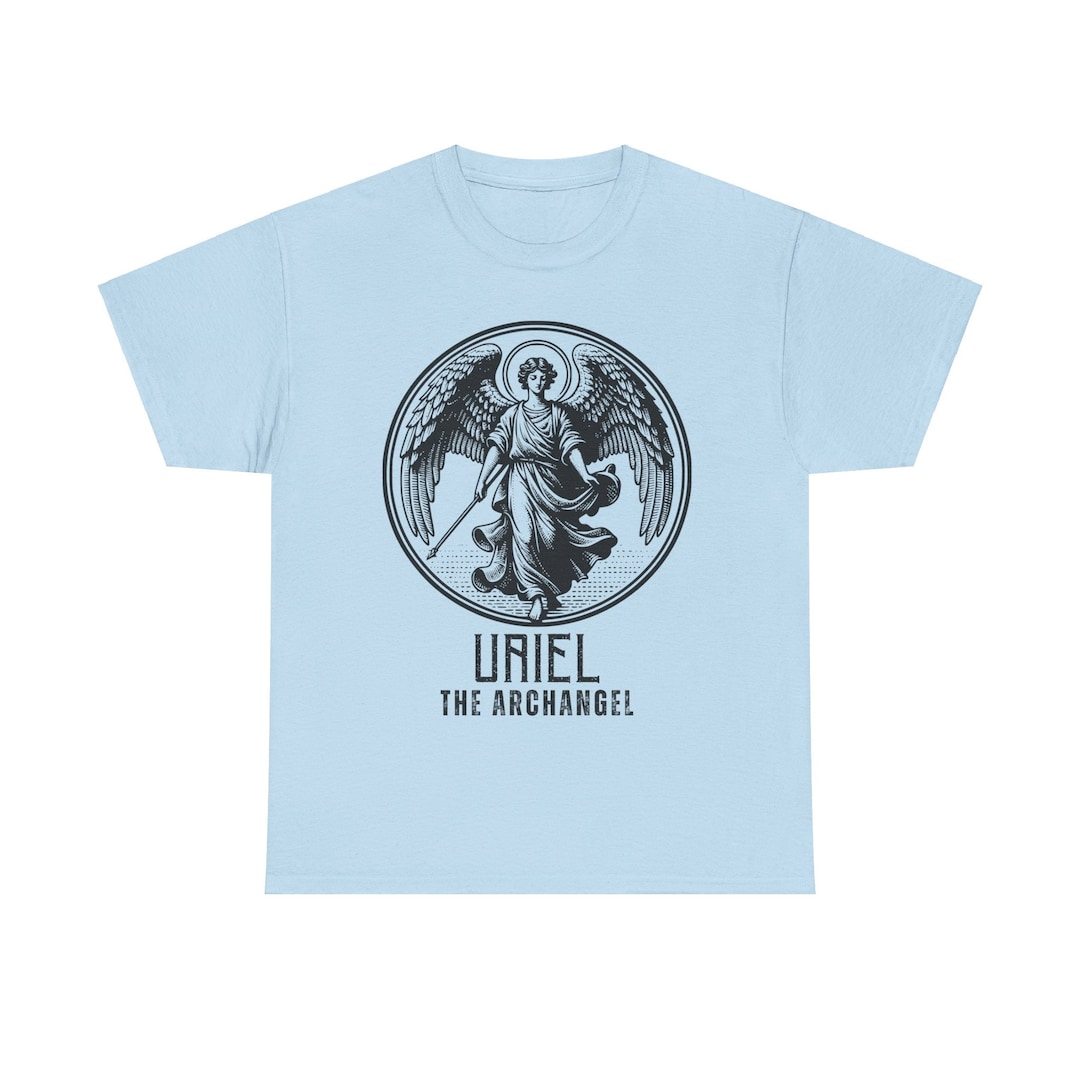Uriel the Archangel Men's Heavy Cotton Tee, Catholic Men Shirt ...
