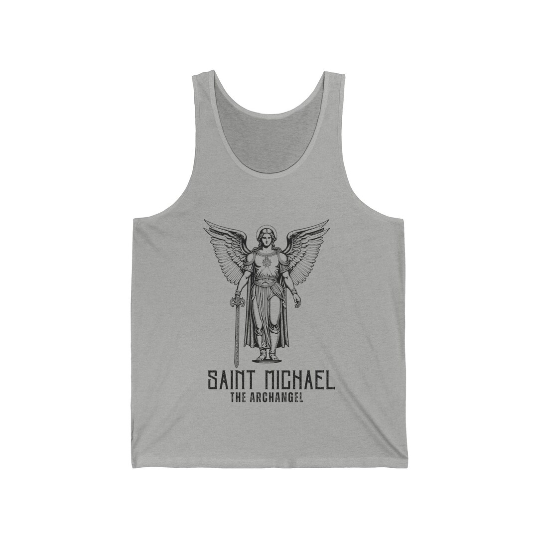 St. Michael the Archangel Men's Jersey Tank: Catholic Apparel - Etsy