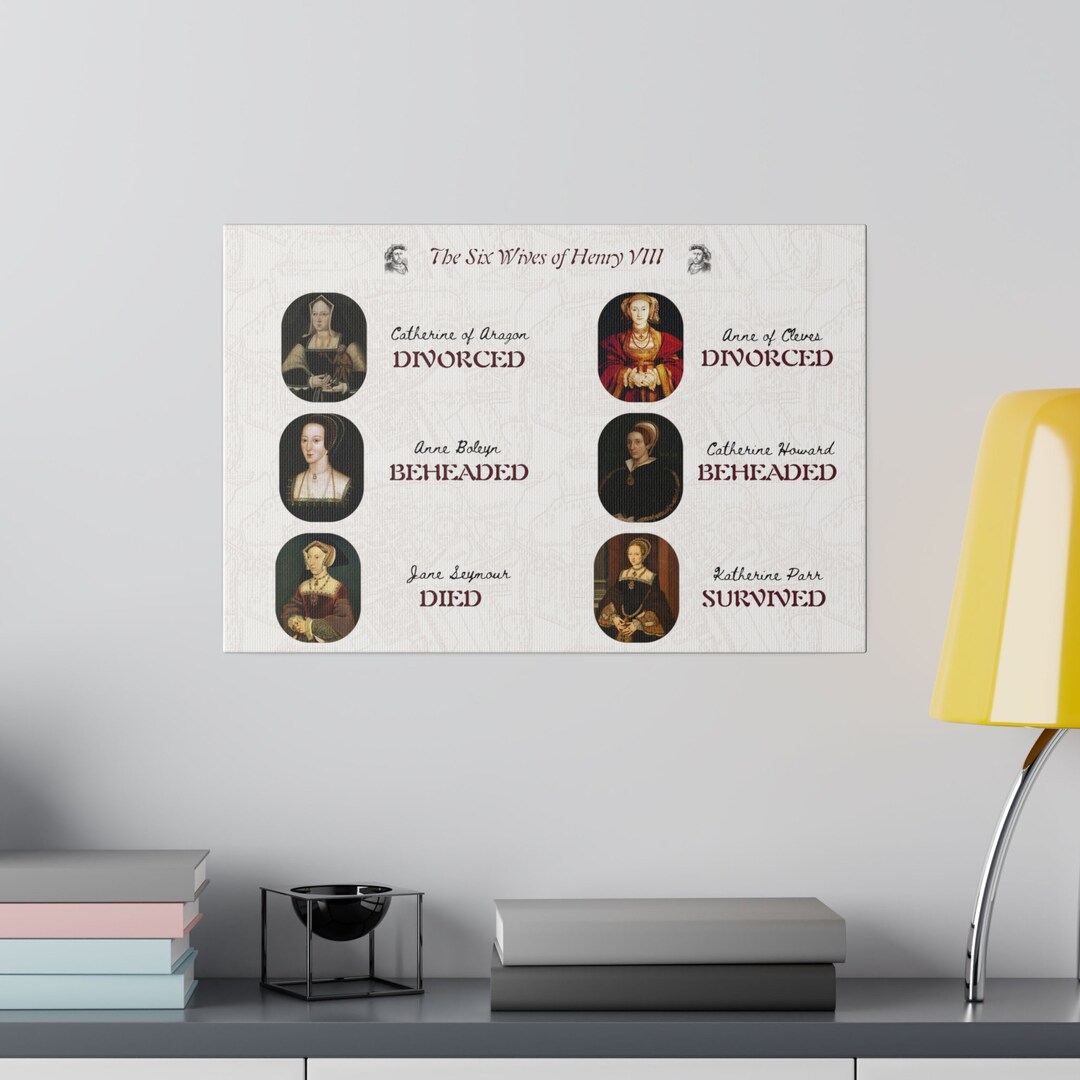 The Six Wifes of Henry VIII - Tudor History - Matte Canvas - Etsy