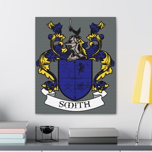 Custom Coat of Arms, Personalized Family Crest, Canvas Wall Art ...