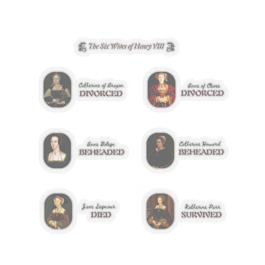 The Wives of Henry VIII - the Six Stickers - Etsy