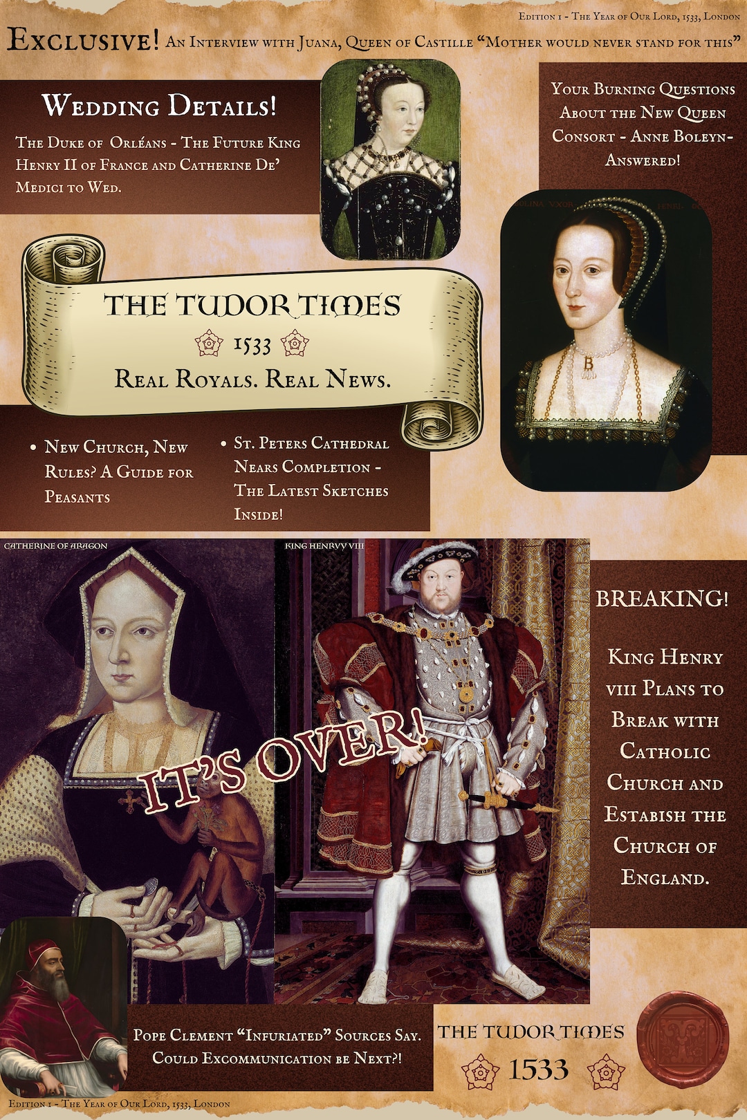 The Tudor Times - Featuring Catherine of Aragon, King Henry VIII, Anne ...