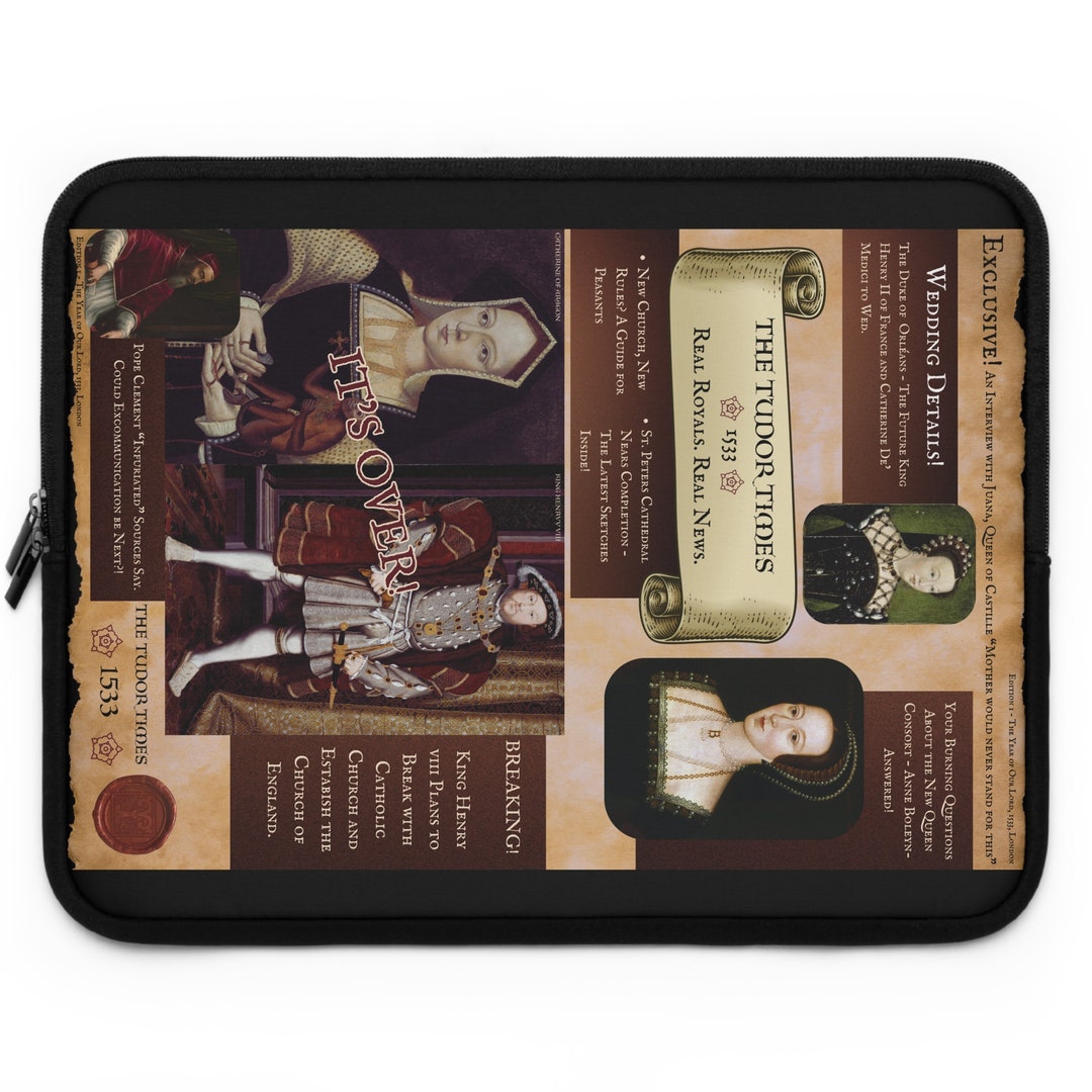 The Tudor Times A Tudor Tabloid Laptop Sleeve - Etsy