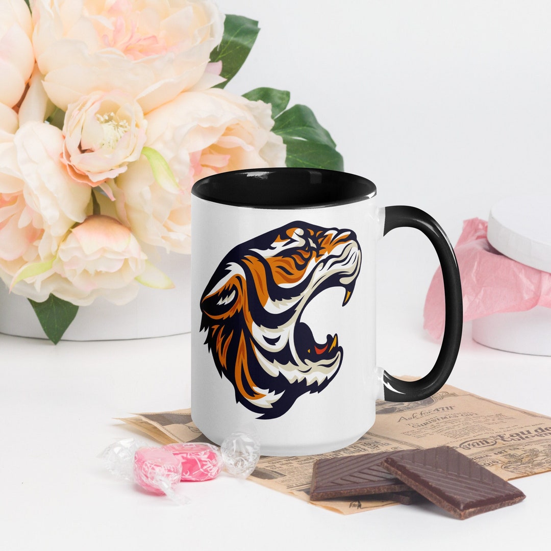 Roaring Wild Tiger Mug With Color Inside, Big Cat, Animal, Wild Animal ...