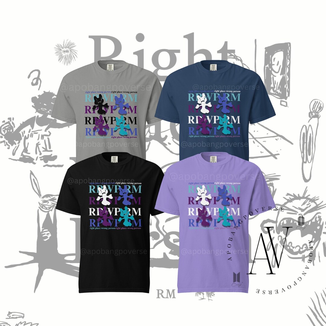 RPWP, Right Person Wrong Place RM, Namjoon Inspired Unisex Heavyweight ...