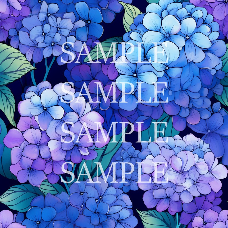 20 Seamless Digital Hydrangea Patterns - Etsy