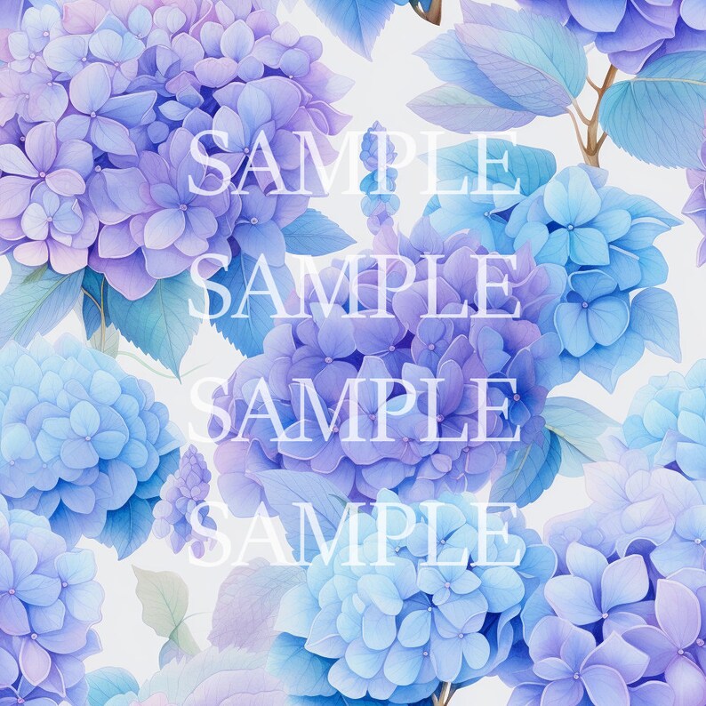 20 Seamless Digital Hydrangea Patterns - Etsy