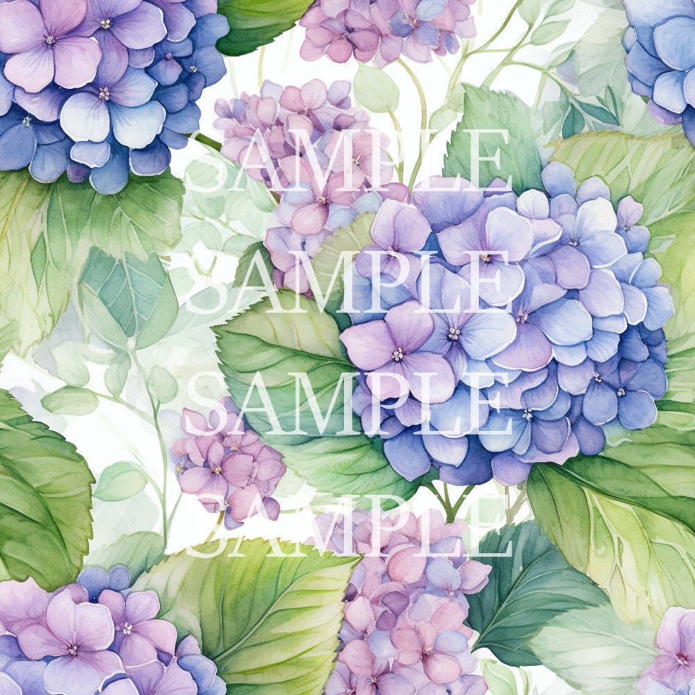 20 Seamless Digital Hydrangea Patterns - Etsy