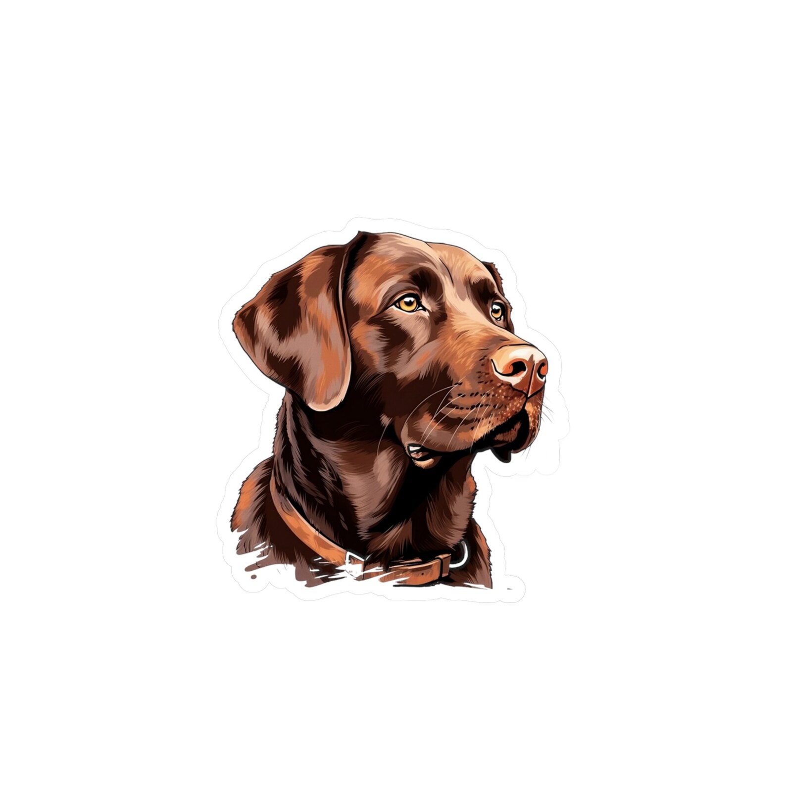 Chocolate Lab Vinyl Weather-resistant Sticker - Etsy