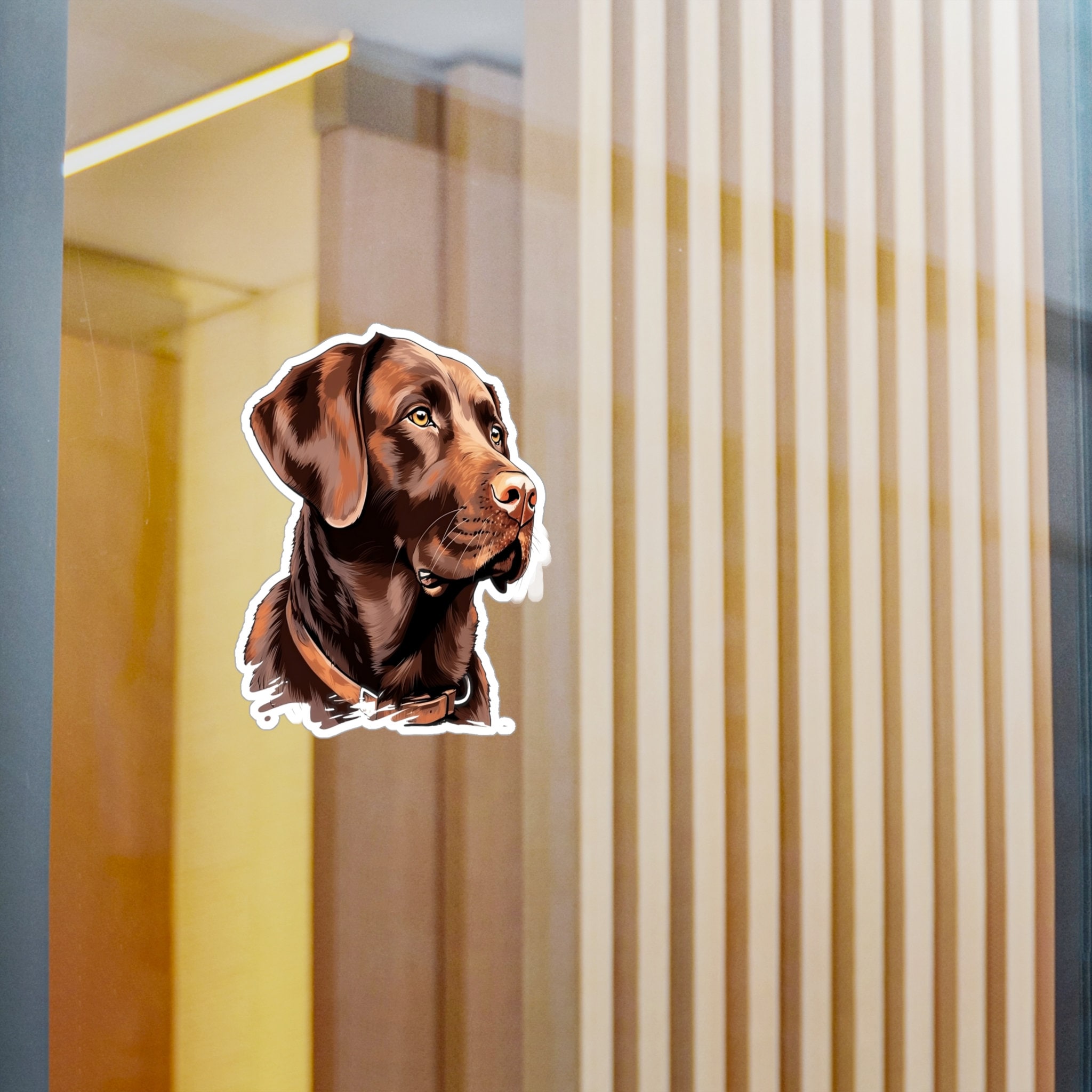 Chocolate Lab Vinyl Weather-resistant Sticker - Etsy