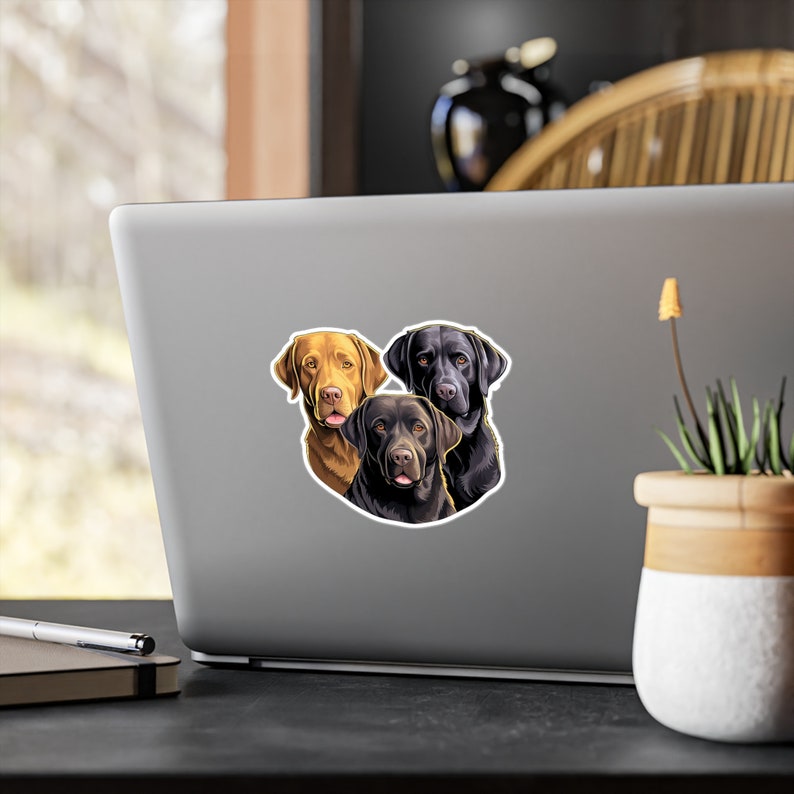 Cute Labrador Retriever Trio Sticker, Weather-resistant - Etsy