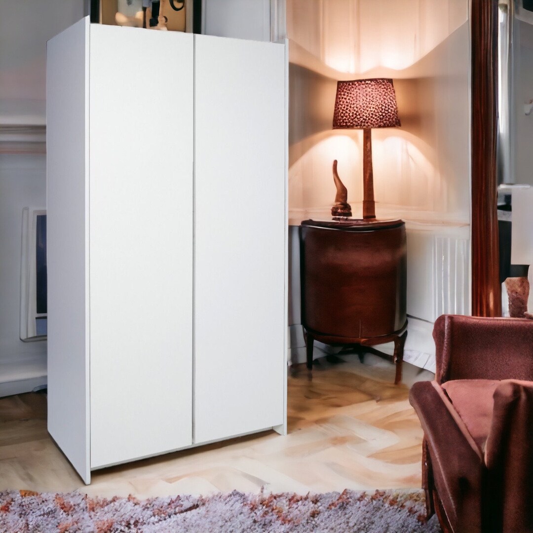 Free-standing White Wardrobe / Wooden White Wardrobe / White Wardrobe ...