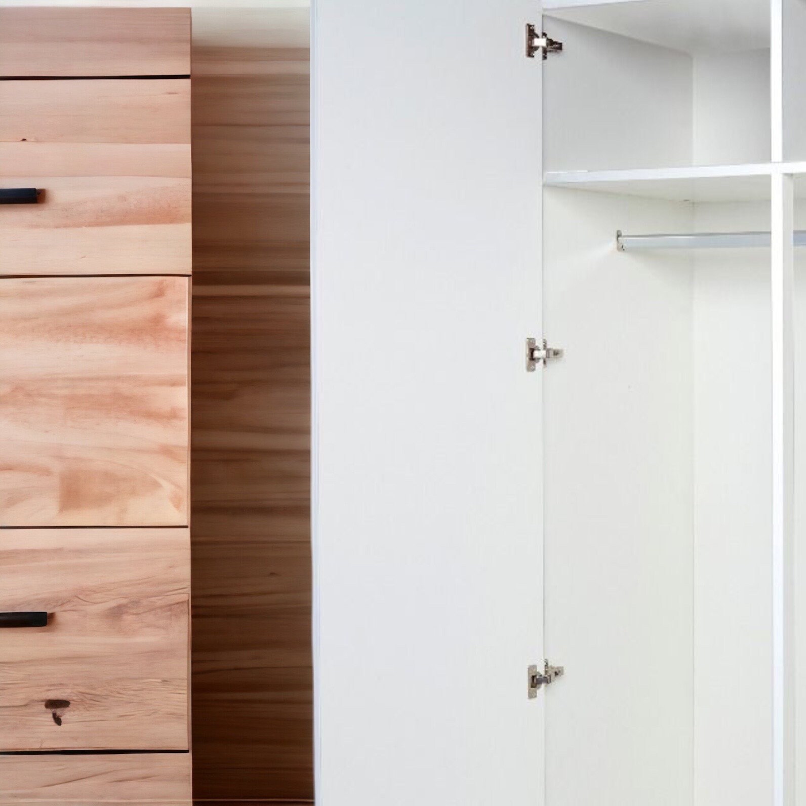 Free-standing White Wardrobe / Wooden White Wardrobe / White Wardrobe ...